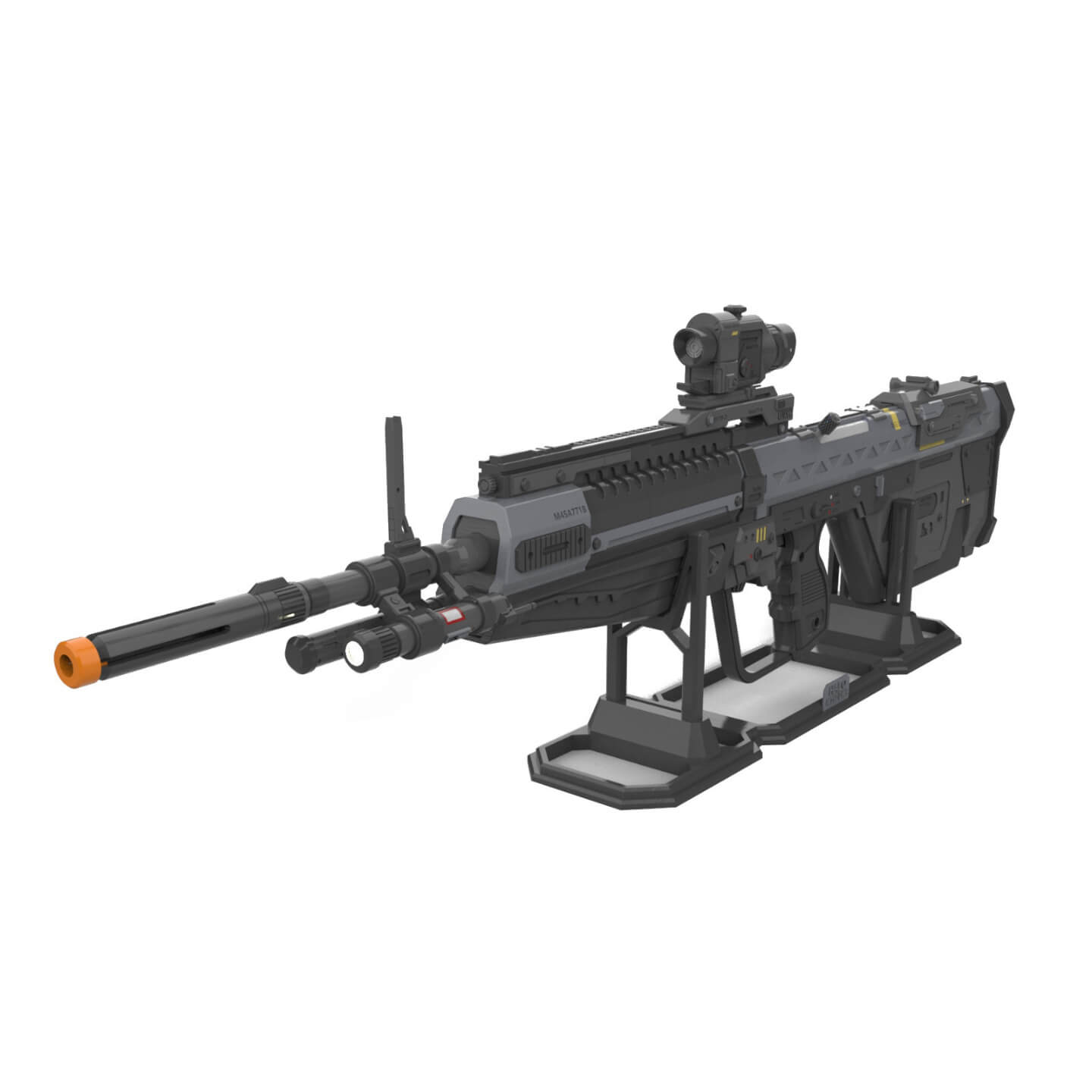 Halo M392 DMR Rifle - STL OBJ CAD Bundle - Commercial Use 3D Model by ...