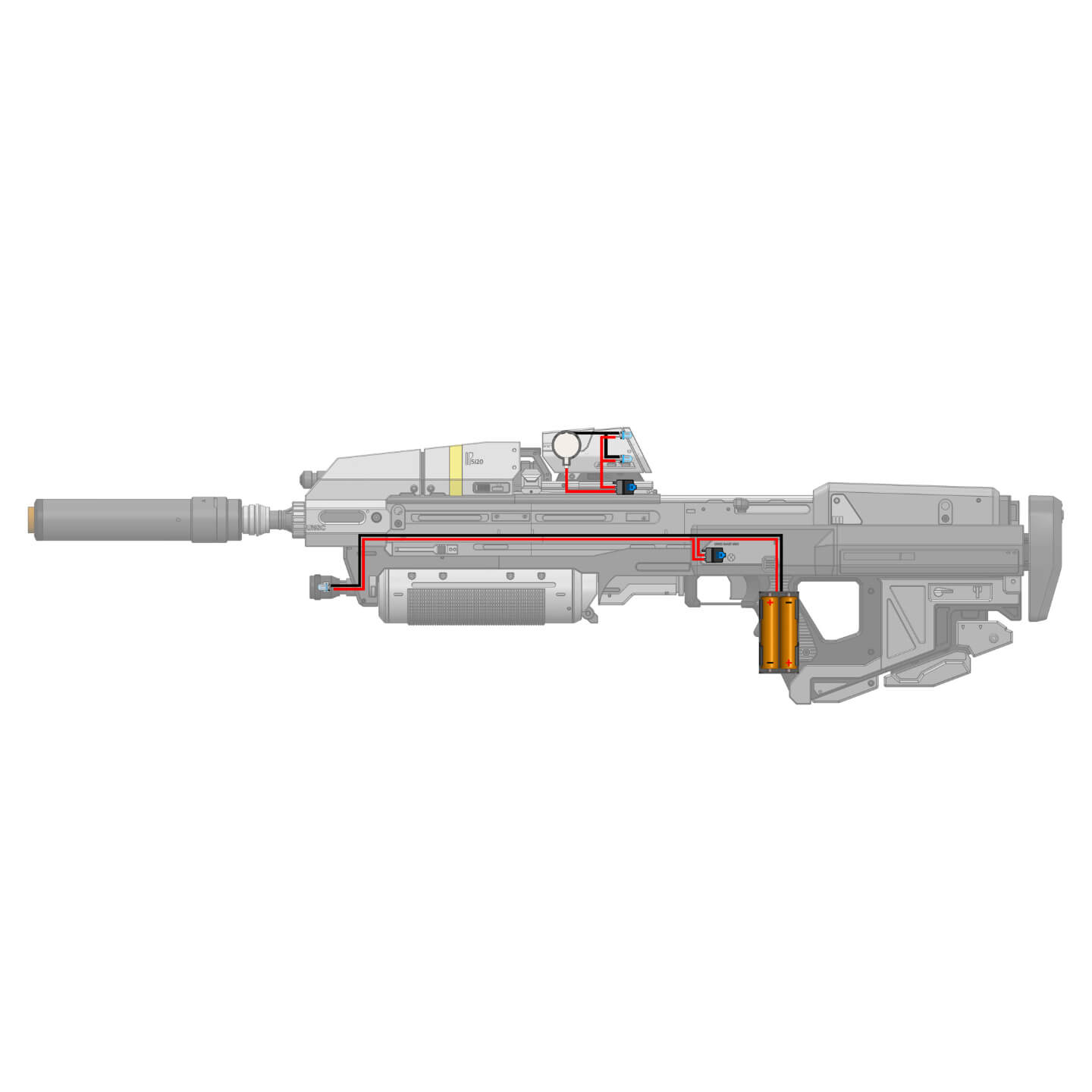 Halo MA37 Assault Rifle - STL OBJ CAD Bundle Commercial Use 3D Print ...