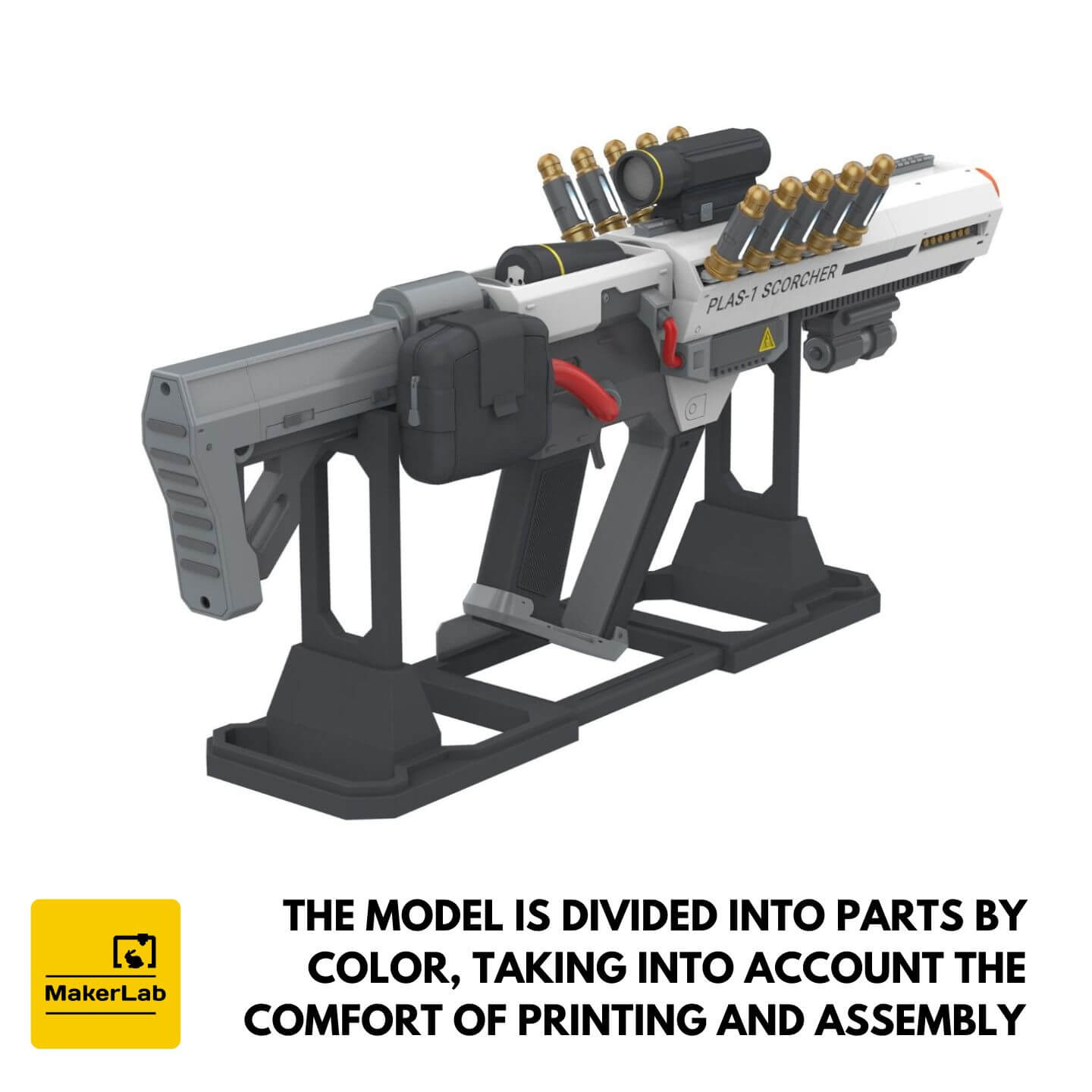 Helldivers 2 PLAS-1 Scorcher - STL 3D Model - Personal Use by MakerLab