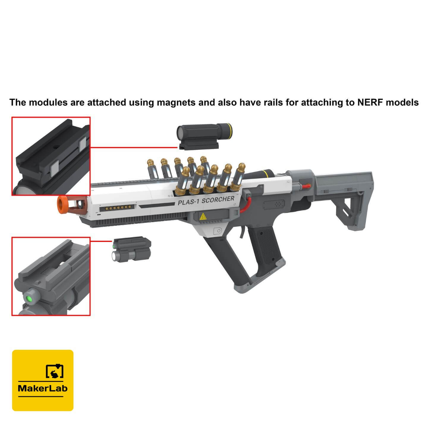 Helldivers 2 PLAS-1 Scorcher - STL 3D Model - Personal Use by MakerLab