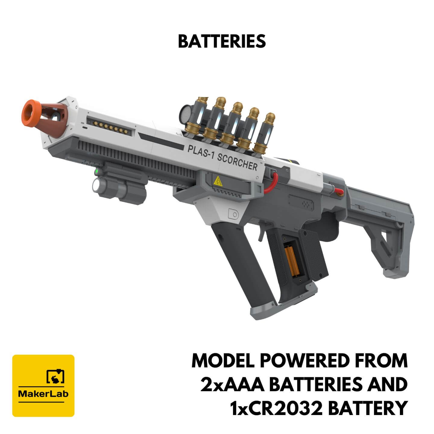 Helldivers 2 PLAS-1 Scorcher - STL 3D Model - Personal Use by MakerLab