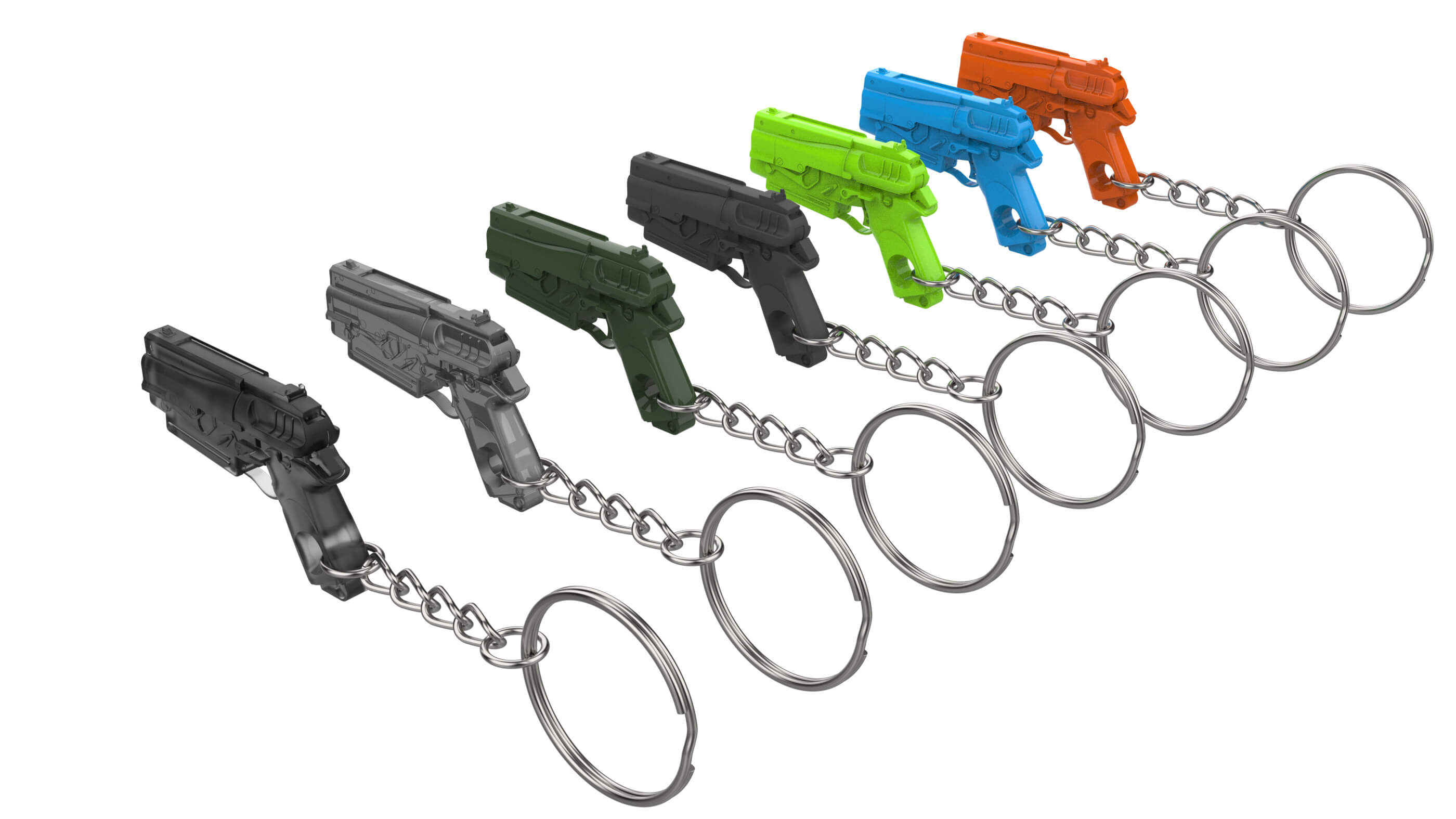 Keychain 10mm Pistol Fallout - 3D Model by MakerLab