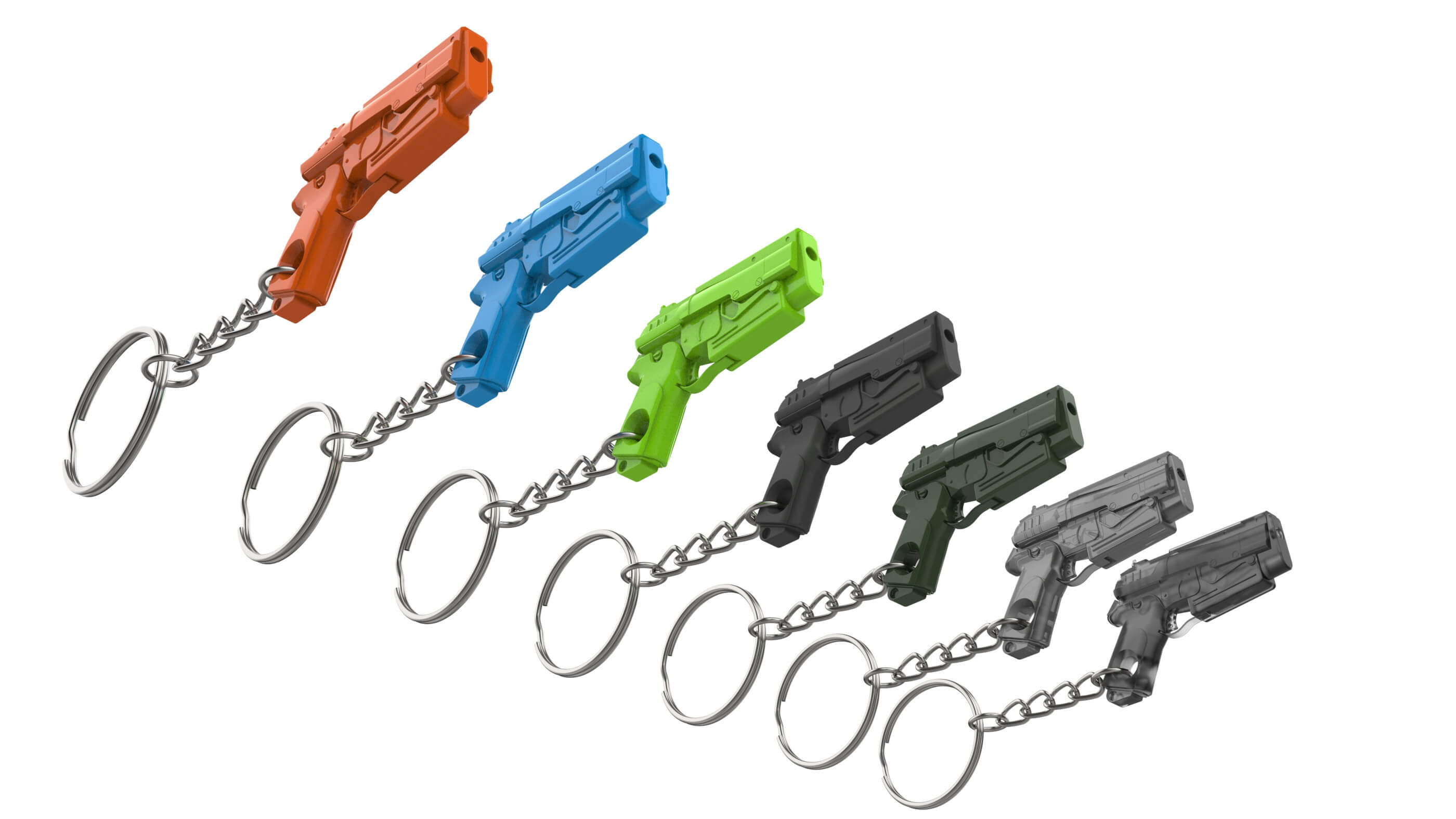 Keychain 10mm Pistol Fallout - 3D Model by MakerLab