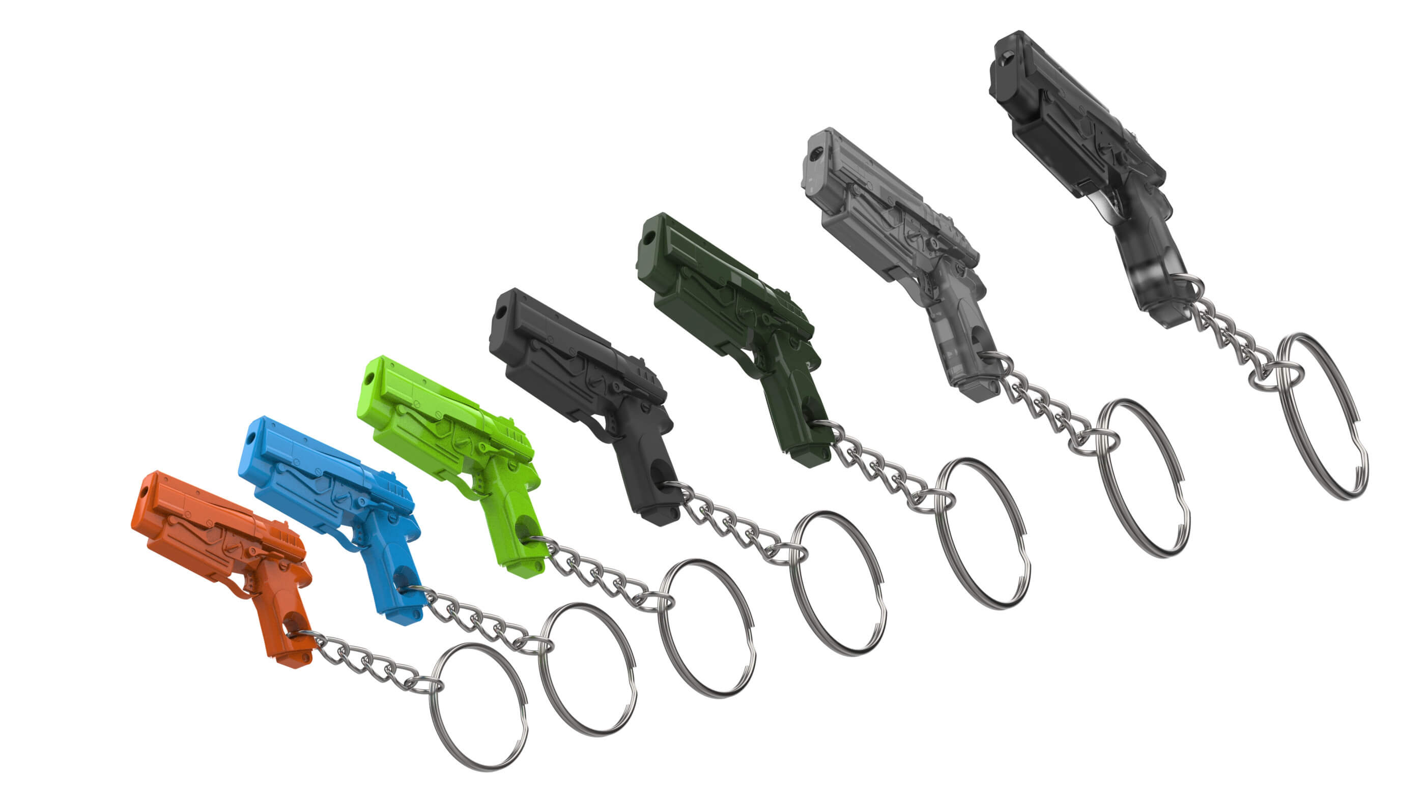 Keychain 10mm Pistol Fallout - 3D Model by MakerLab