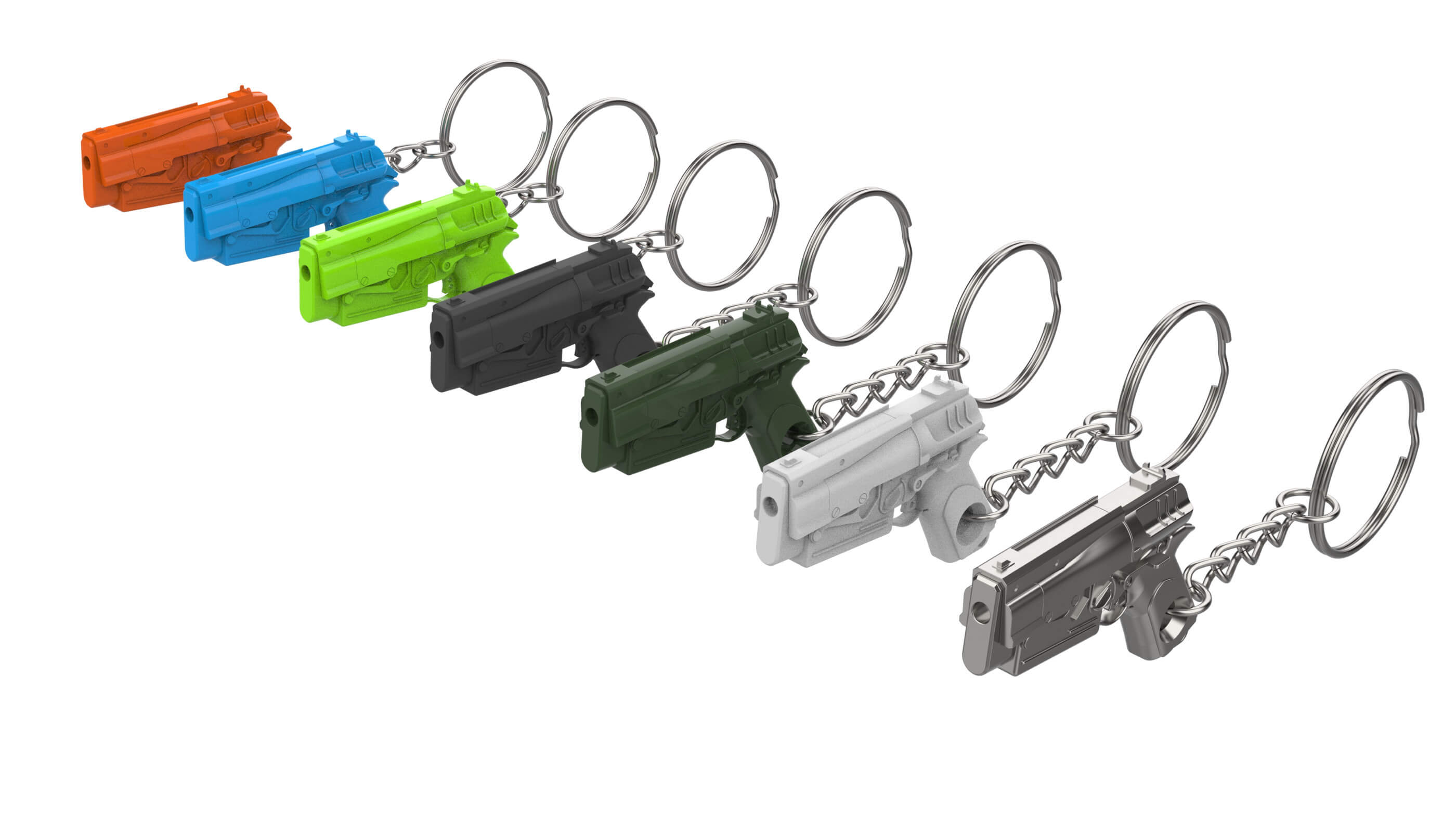 Keychain 10mm Pistol Fallout - 3D Print Model by MakerLab