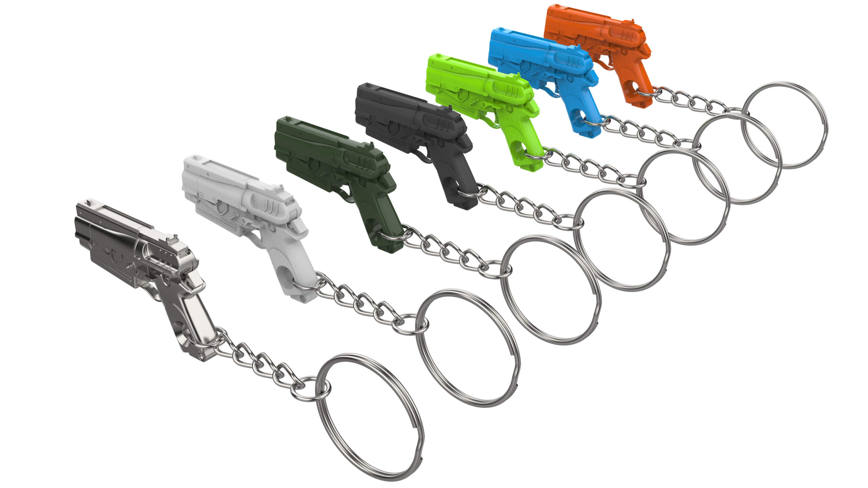 Keychain 10mm Pistol Fallout - 3D Model by MakerLab