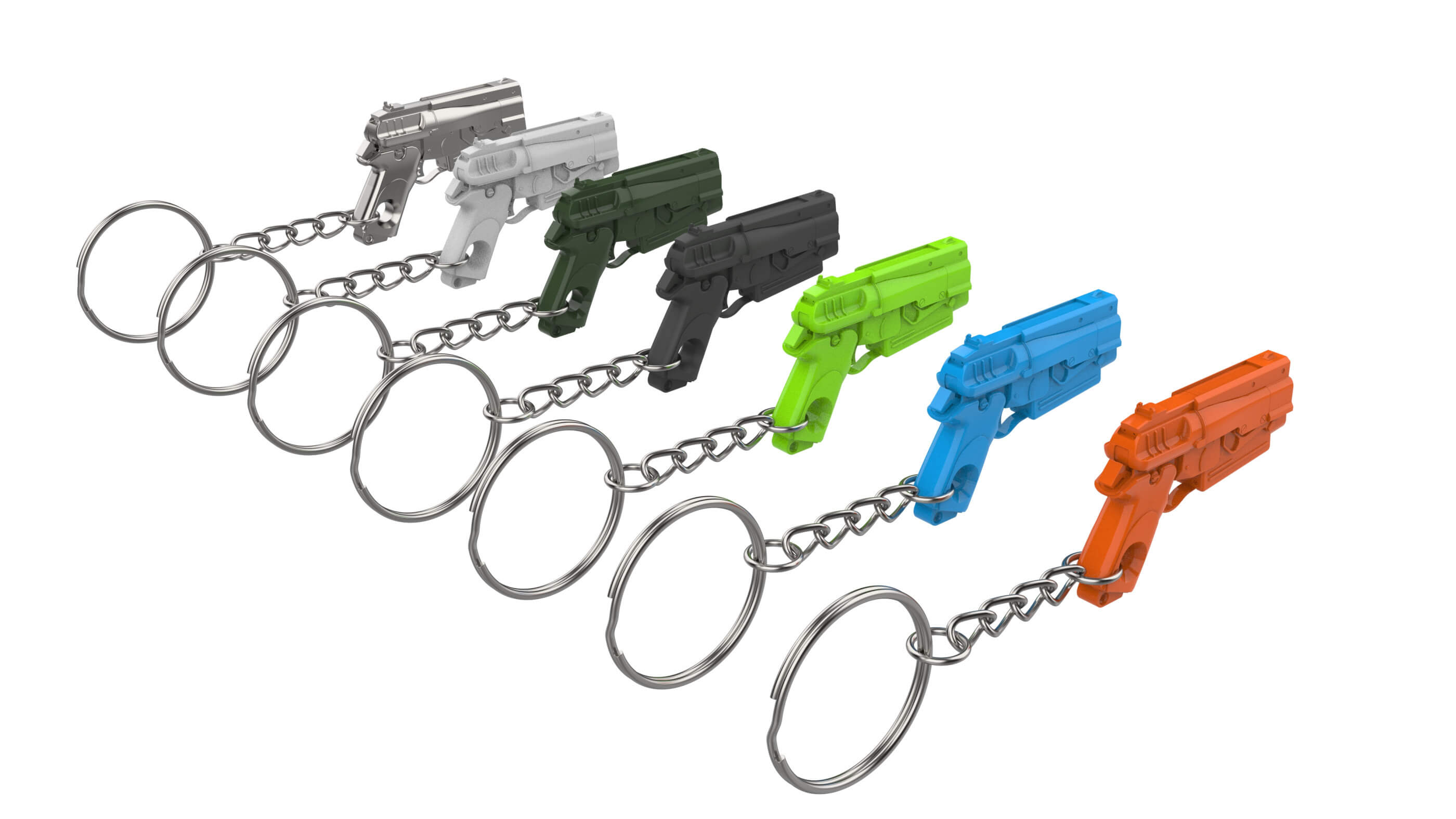 Keychain 10mm Pistol Fallout - 3D Model by MakerLab
