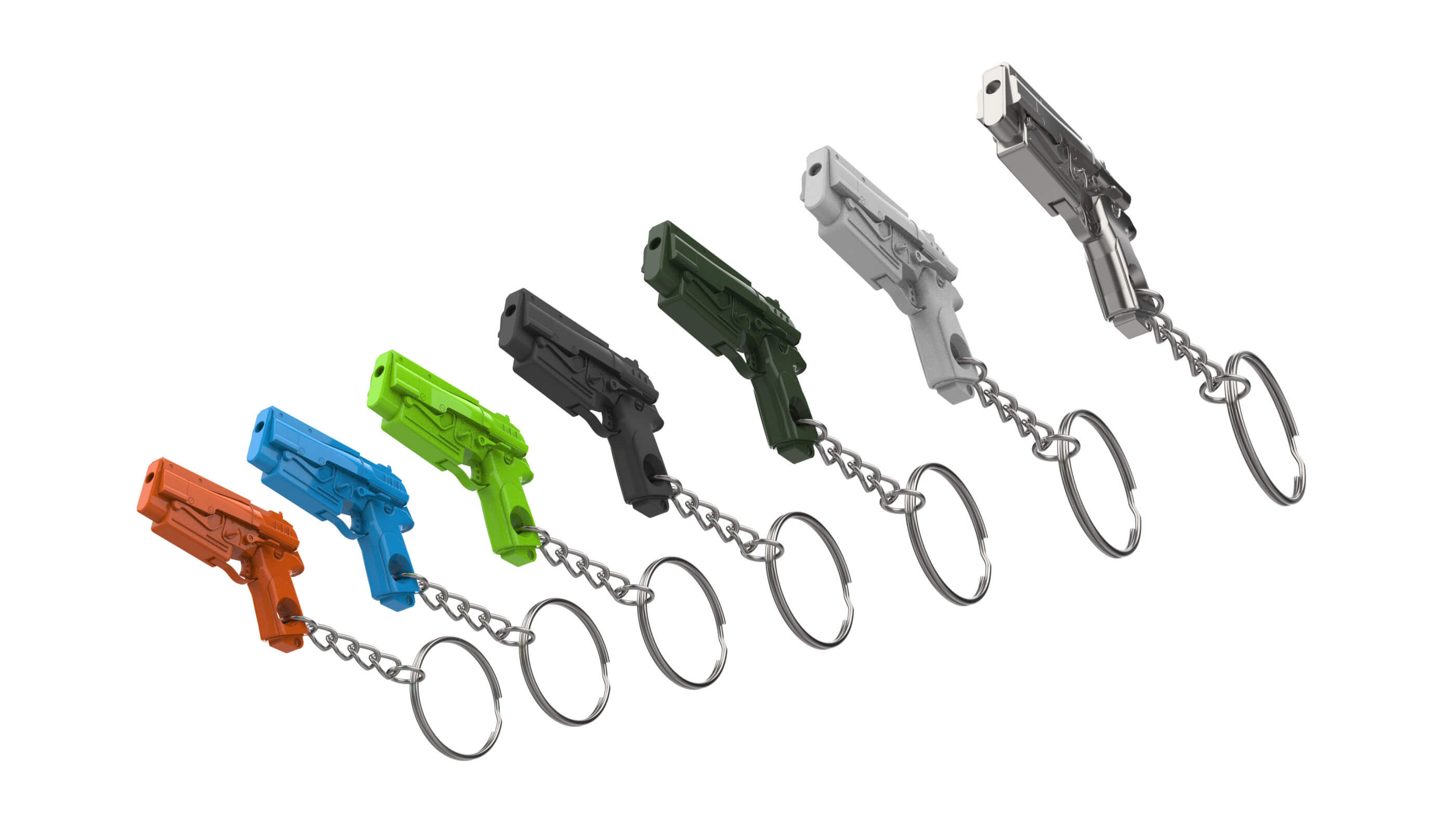 Keychain 10mm Pistol Fallout - 3D Model by MakerLab