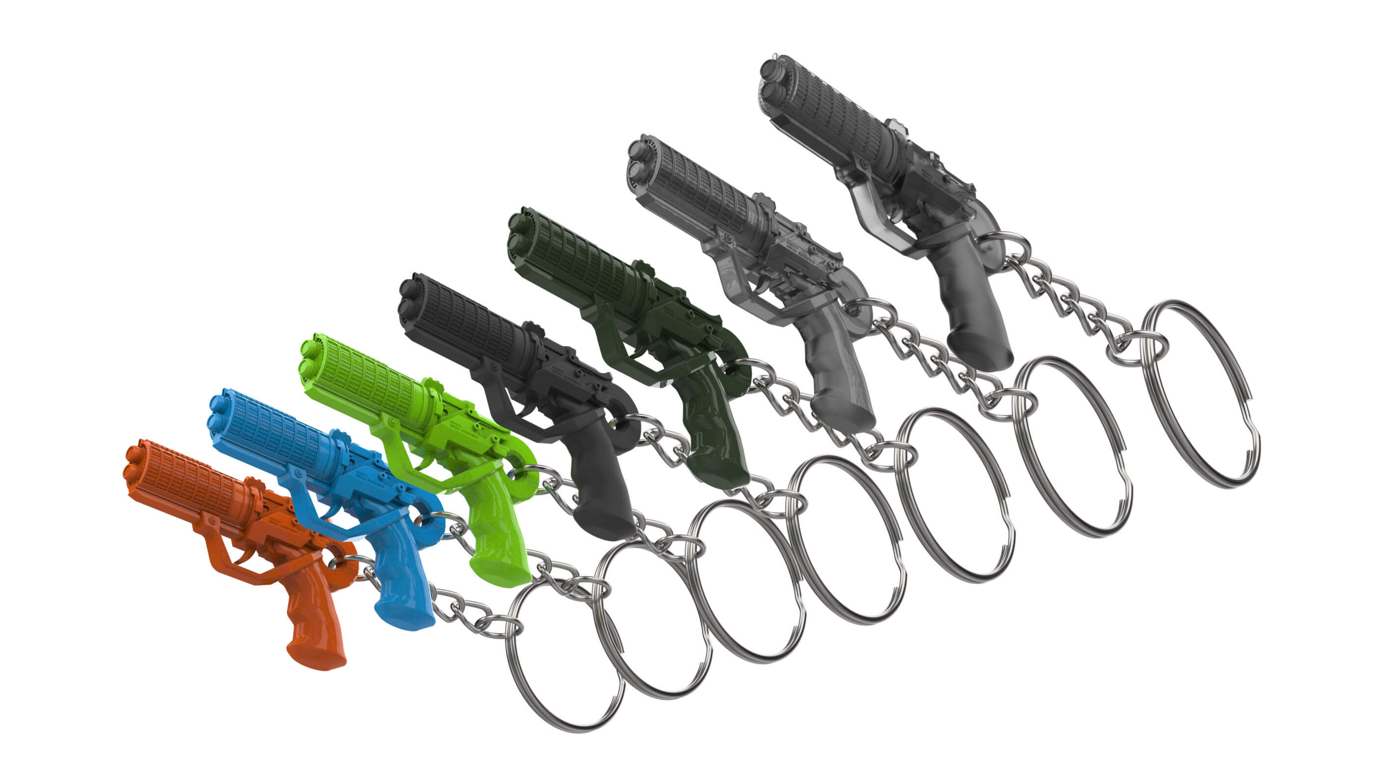 Keychain Agent K Blaster Bladerunner - 3D Model by MakerLab