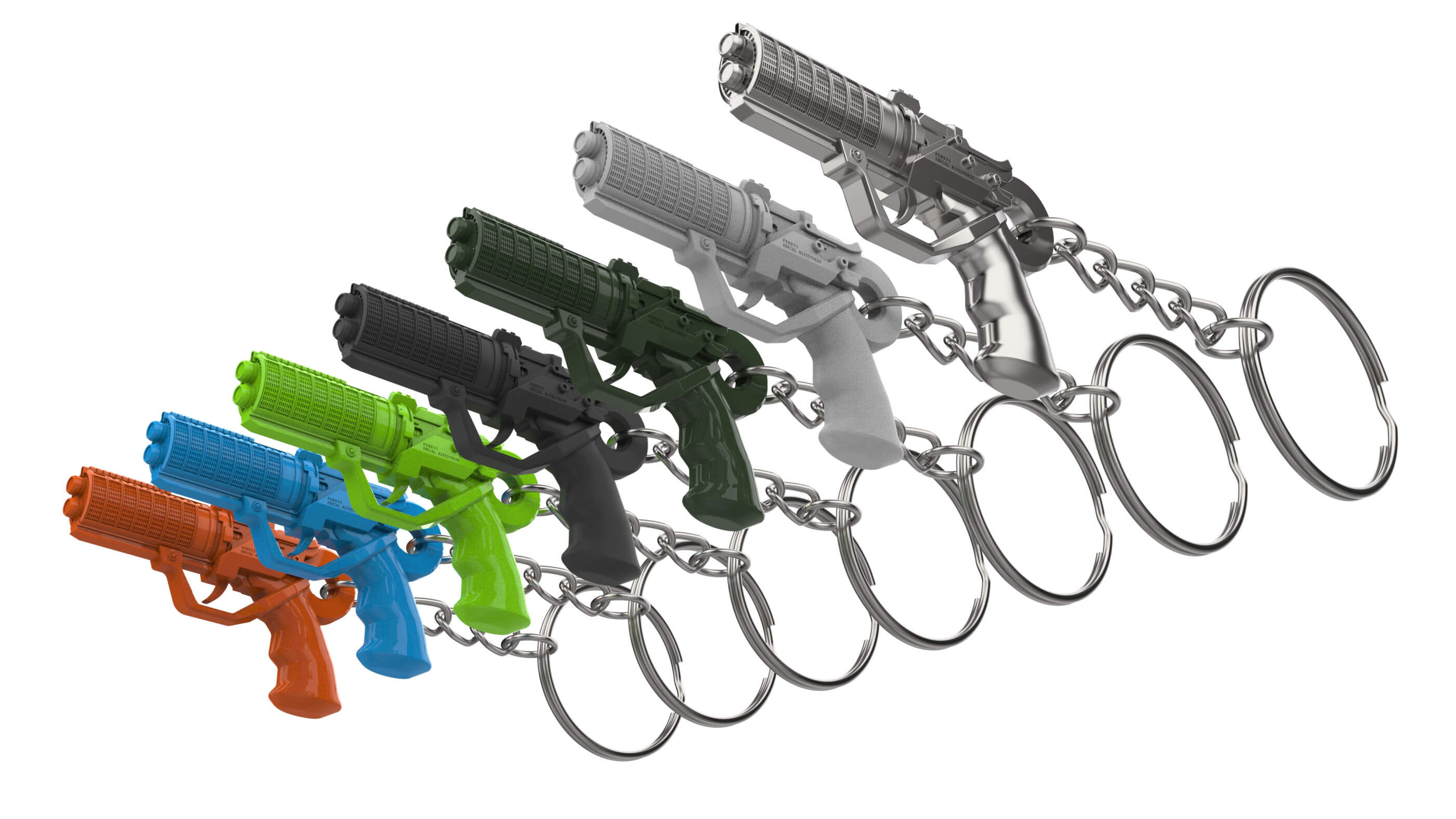 Keychain Agent K Blaster Bladerunner - 3D Model by MakerLab