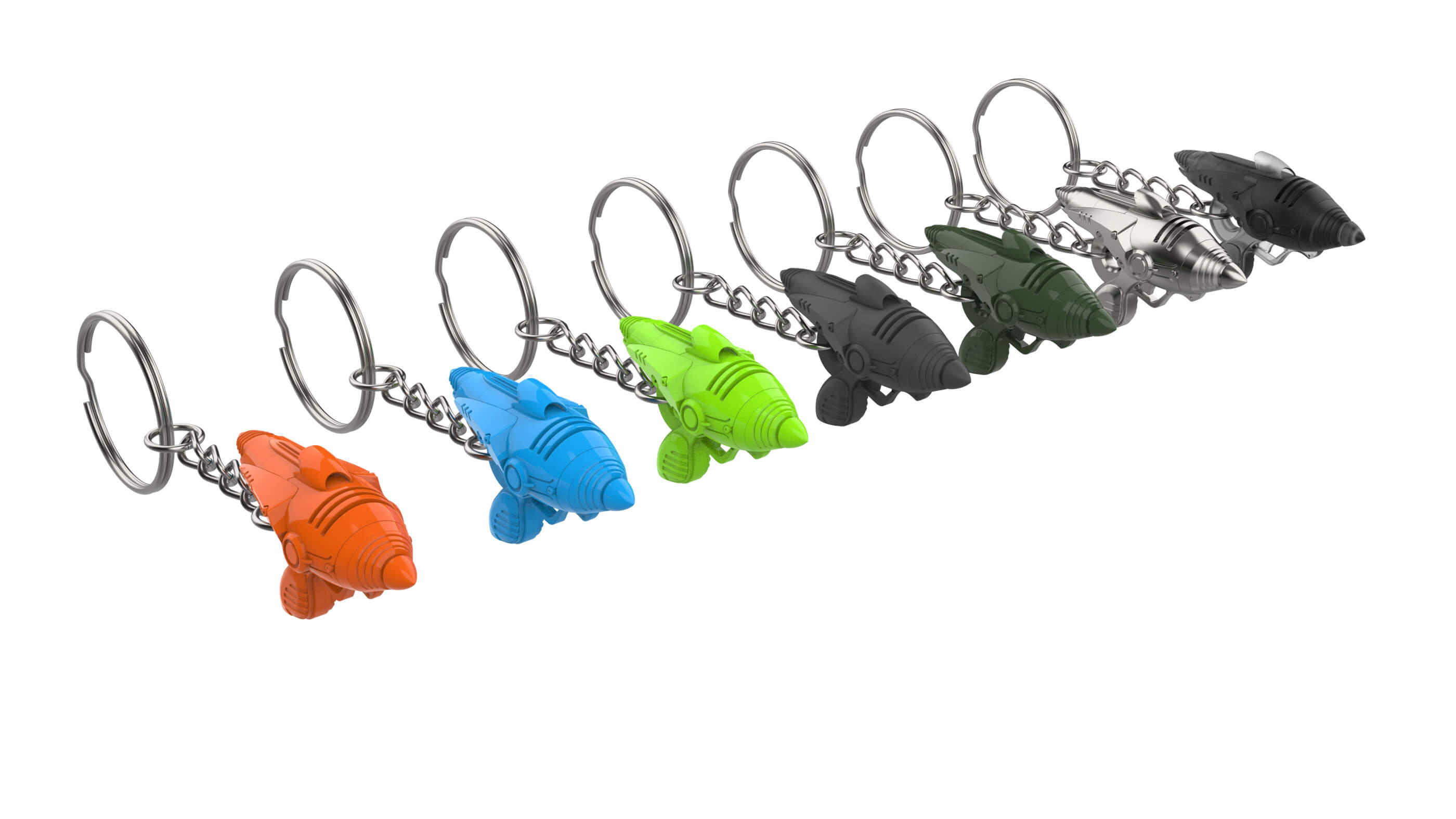 Keychain Alien Blaster Fallout - 3D Print Model by MakerLab