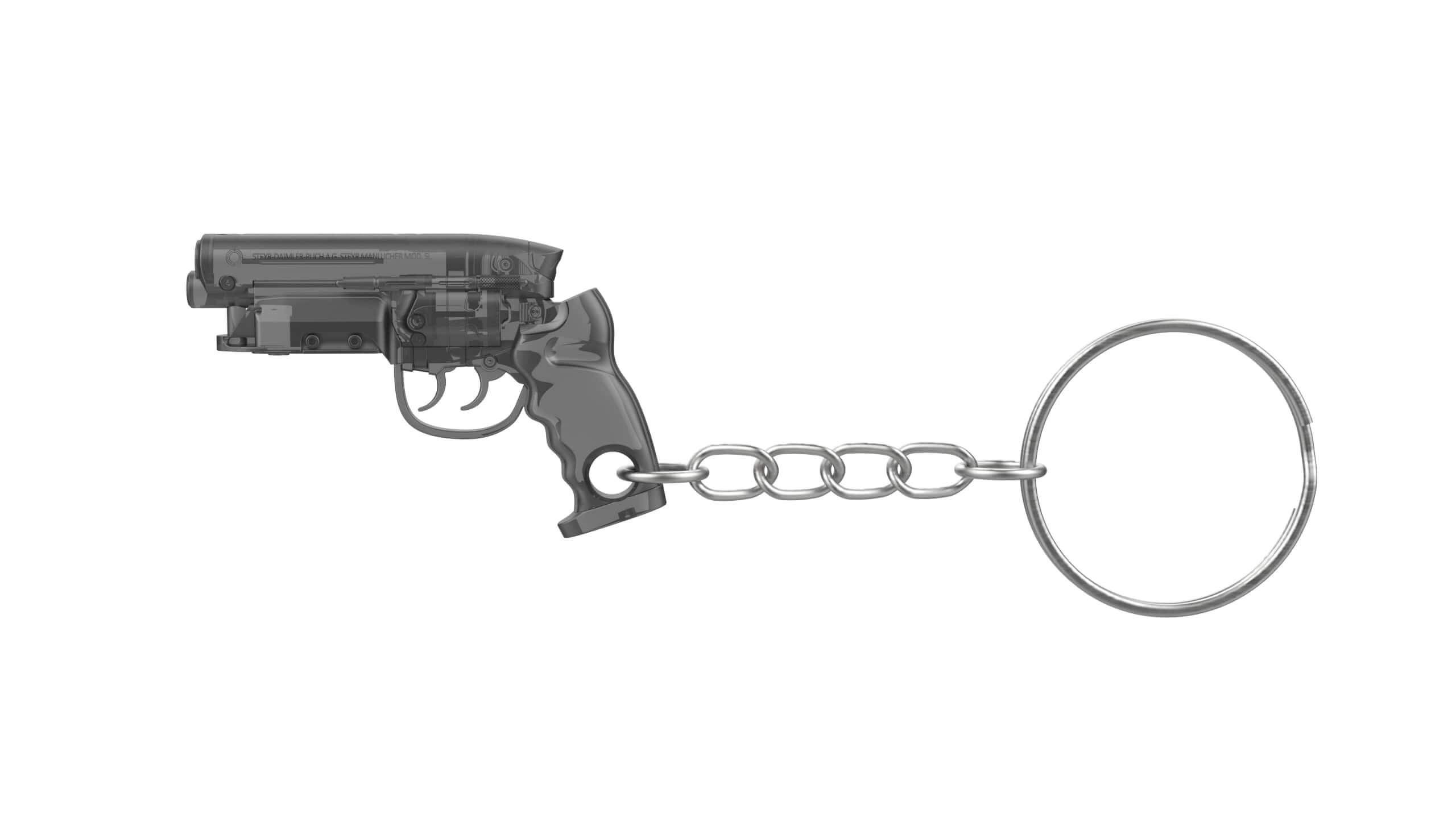 Keychain Bladerunner Deckards Blaster - 3D Model by MakerLab