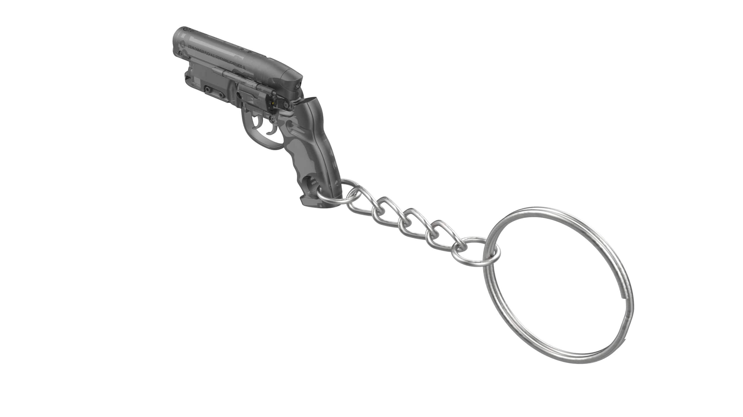 Keychain Bladerunner Deckards Blaster - 3D Model by MakerLab