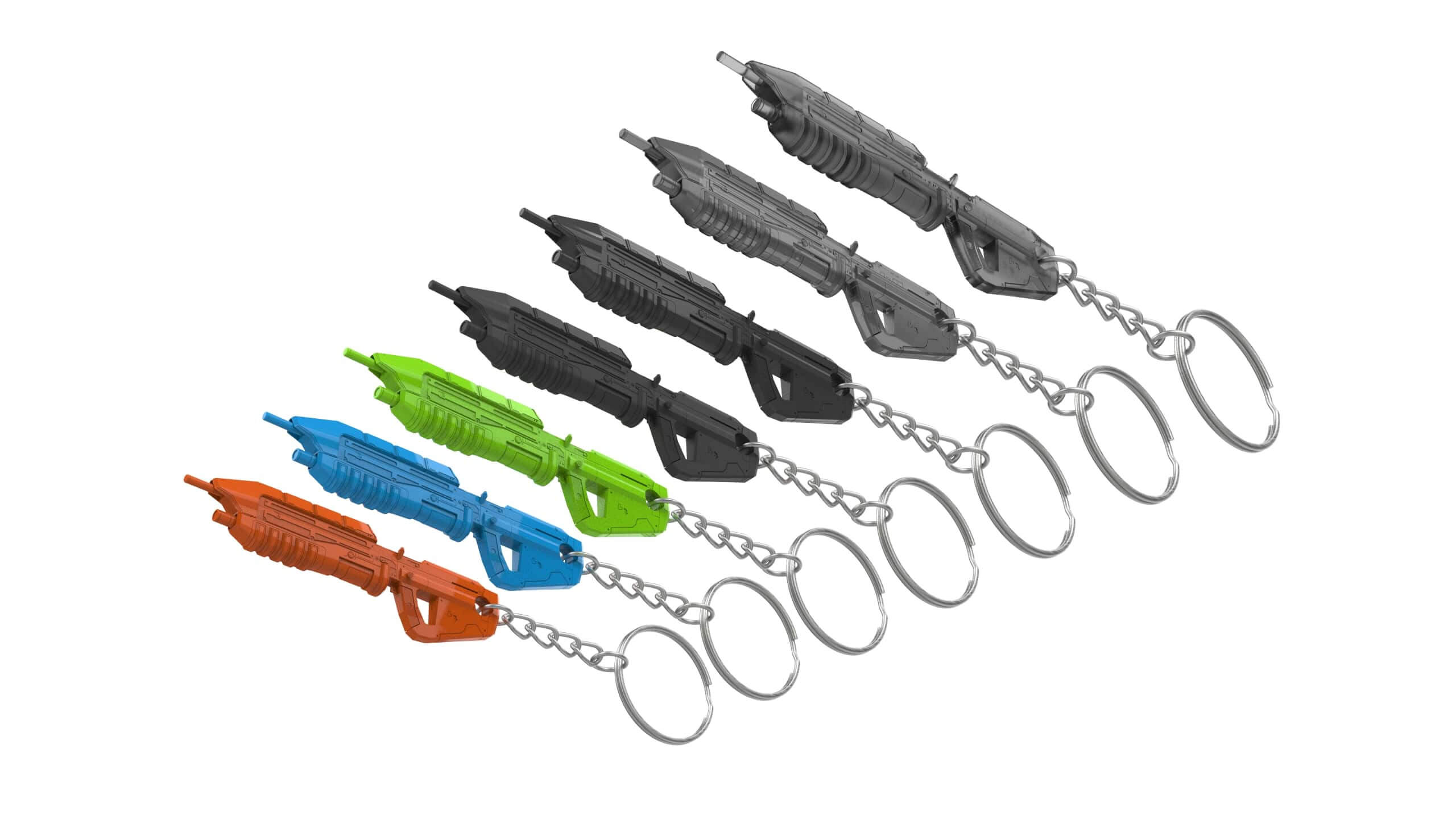 Keychain Halo Ma5C Assault Rifle - 3D Model by MakerLab