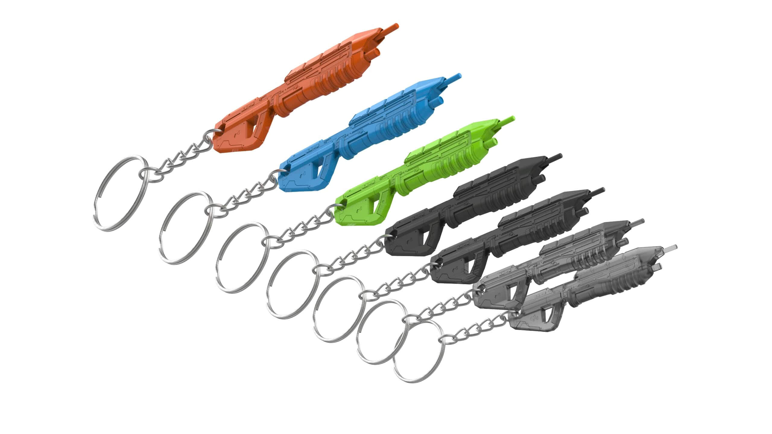 Keychain Halo Ma5C Assault Rifle - 3D Model by MakerLab