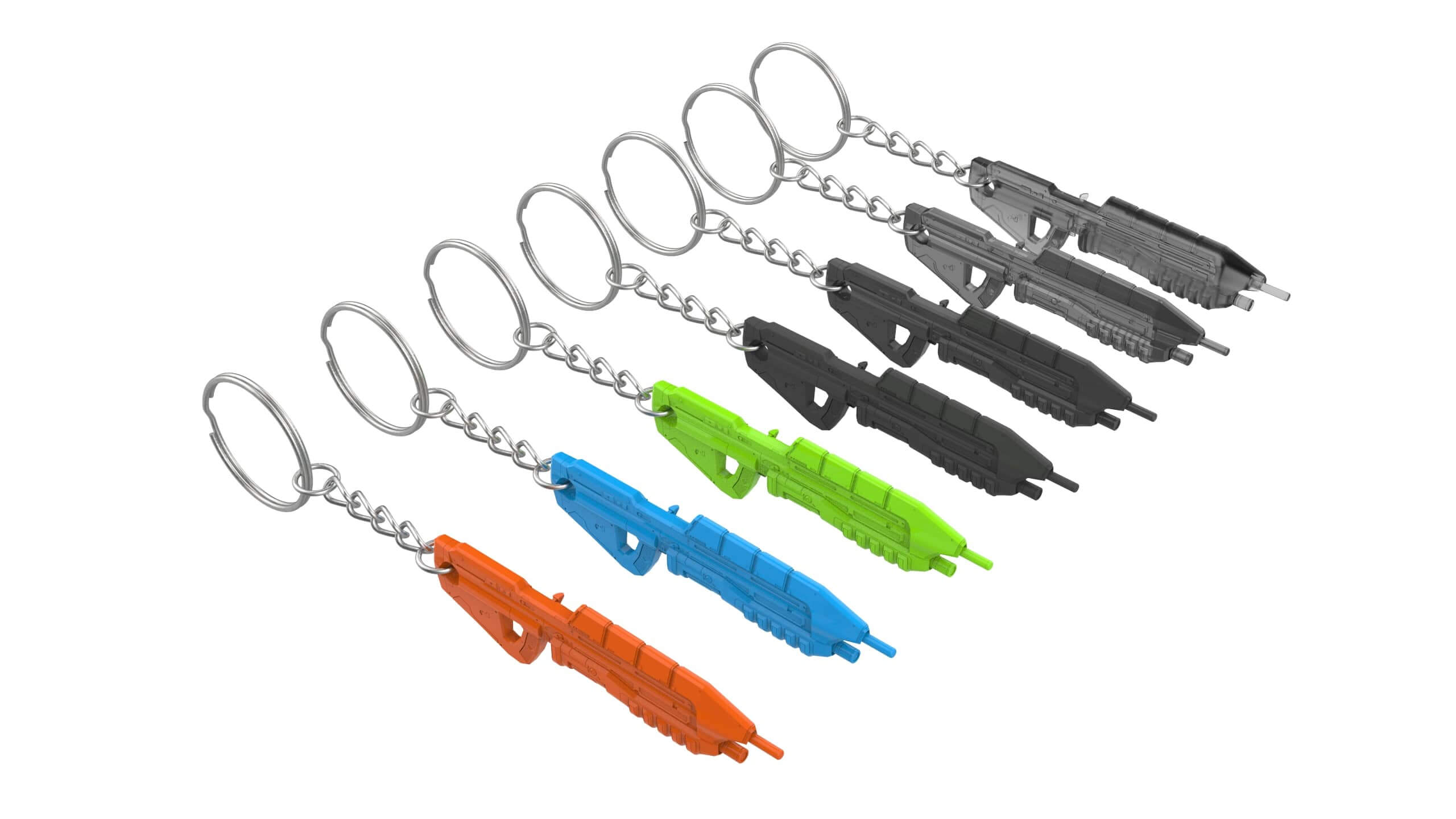 Keychain Halo Ma5C Assault Rifle - 3D Model by MakerLab