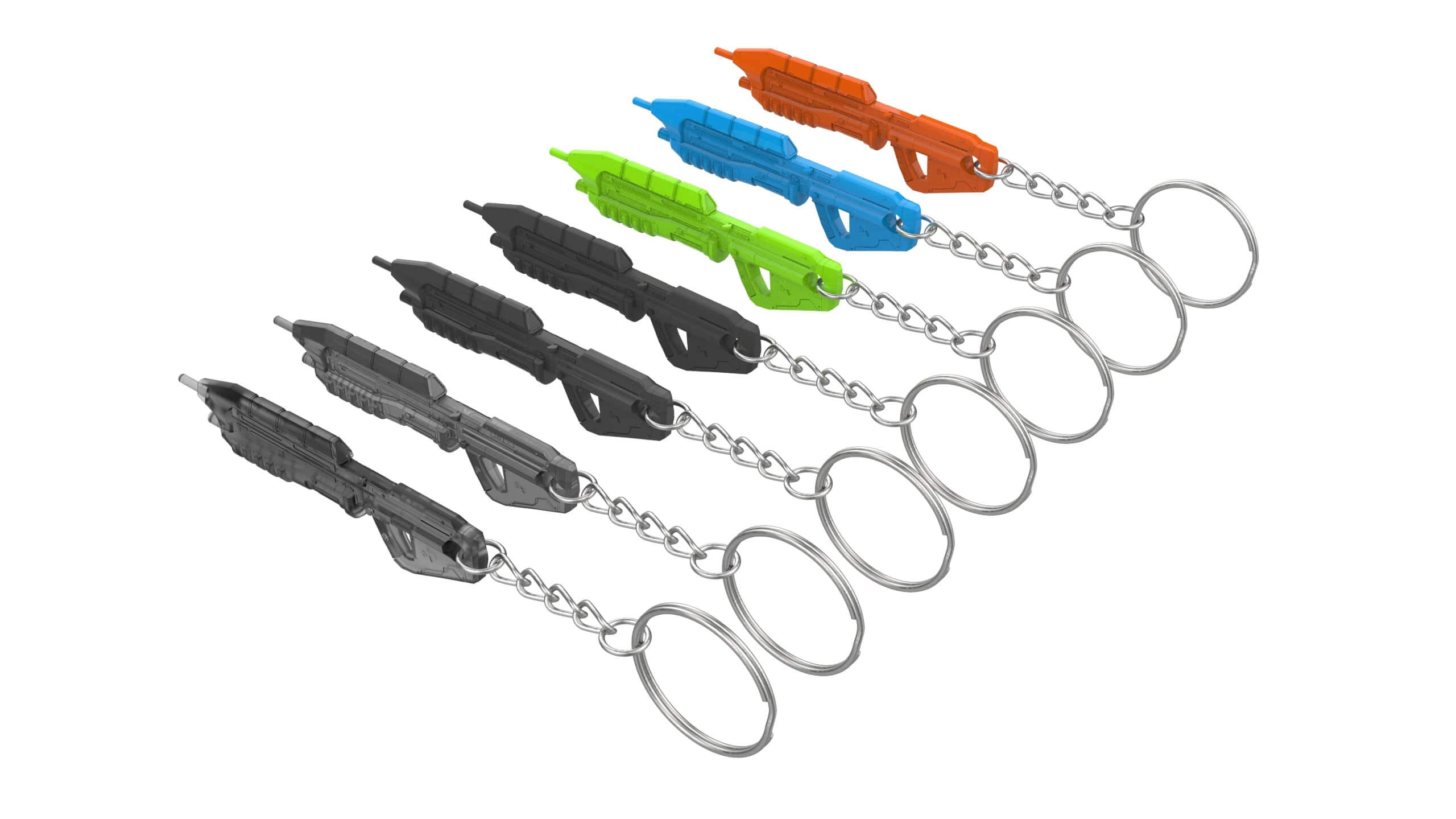 Keychain Halo Ma5C Assault Rifle - 3D Model by MakerLab