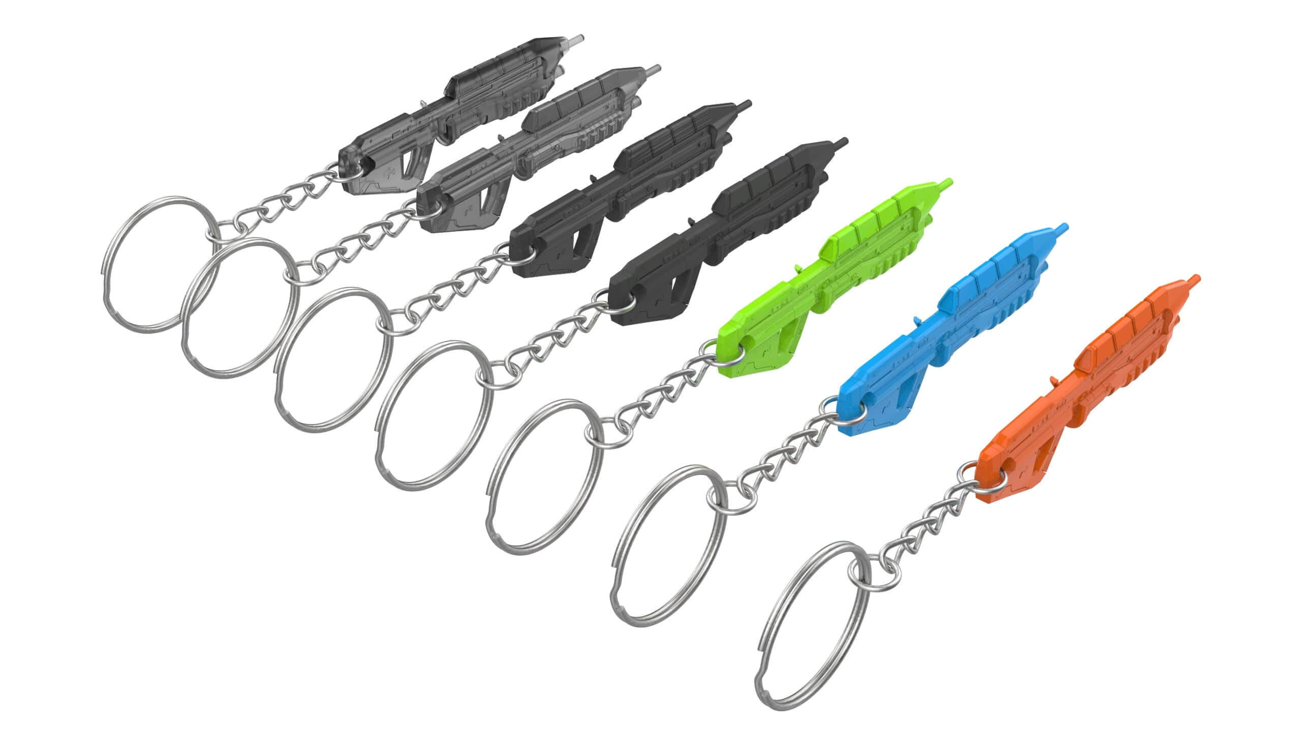 Keychain Halo Ma5C Assault Rifle - 3D Model by MakerLab