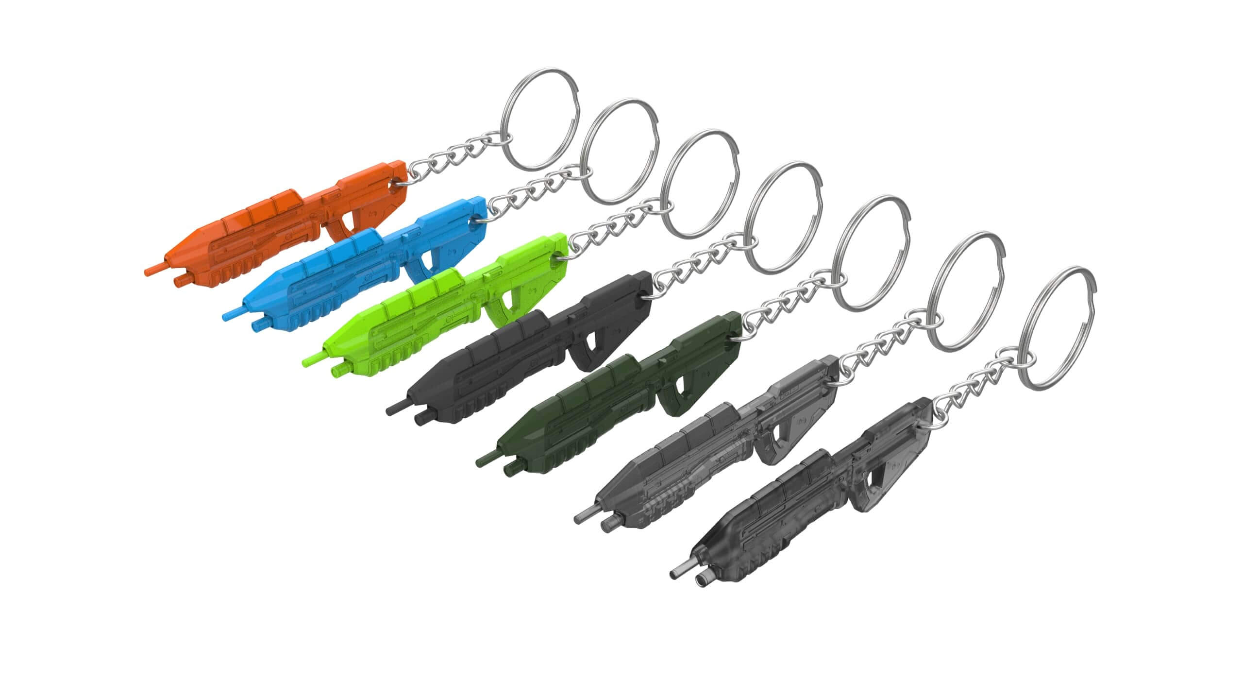 Keychain Halo Ma5C Assault Rifle - 3D Model by MakerLab
