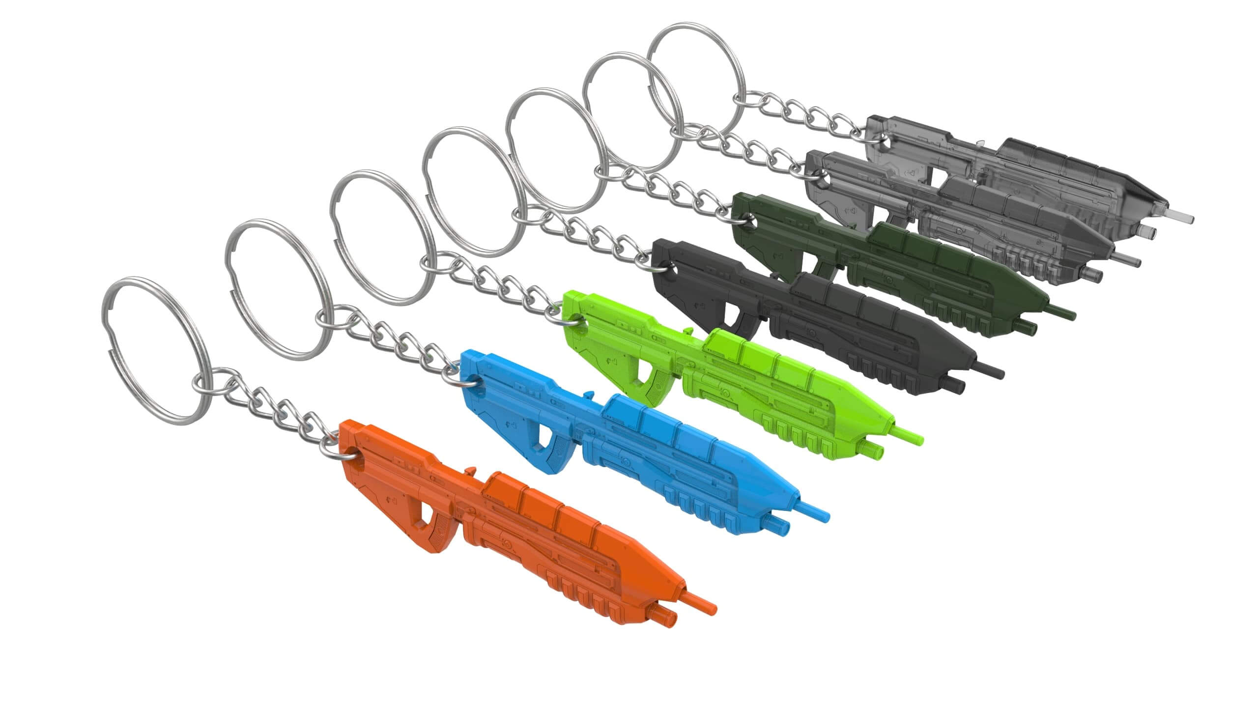 Keychain Halo Ma5C Assault Rifle - 3D Model by MakerLab
