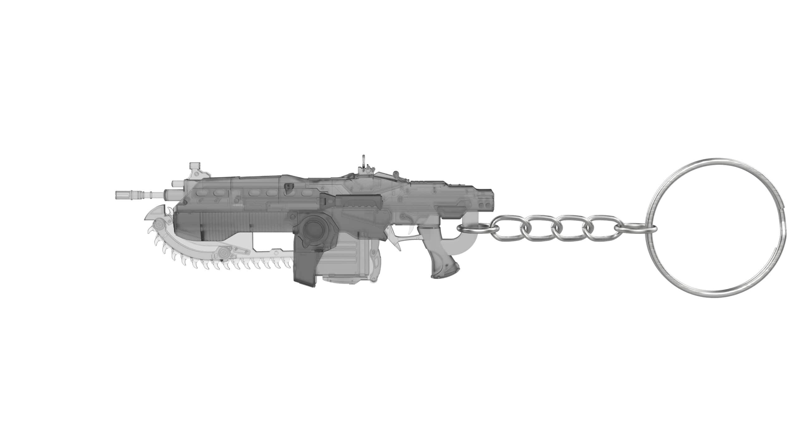 Keychain Lancer Gears of War - 3D Print Model by MakerLab
