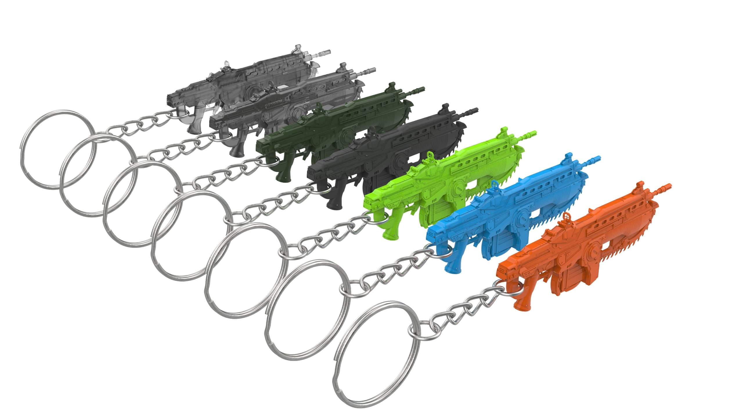 Keychain Lancer Gears of War - 3D Print Model by MakerLab