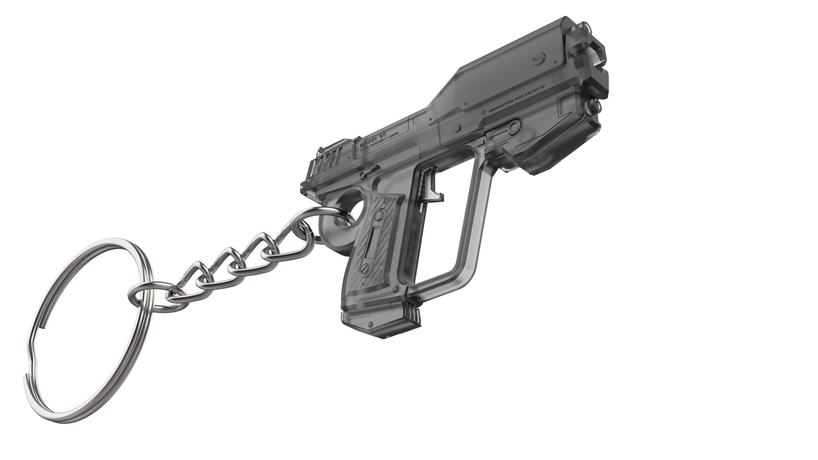 Keychain M6G Magnum Halo - 3D Model by MakerLab
