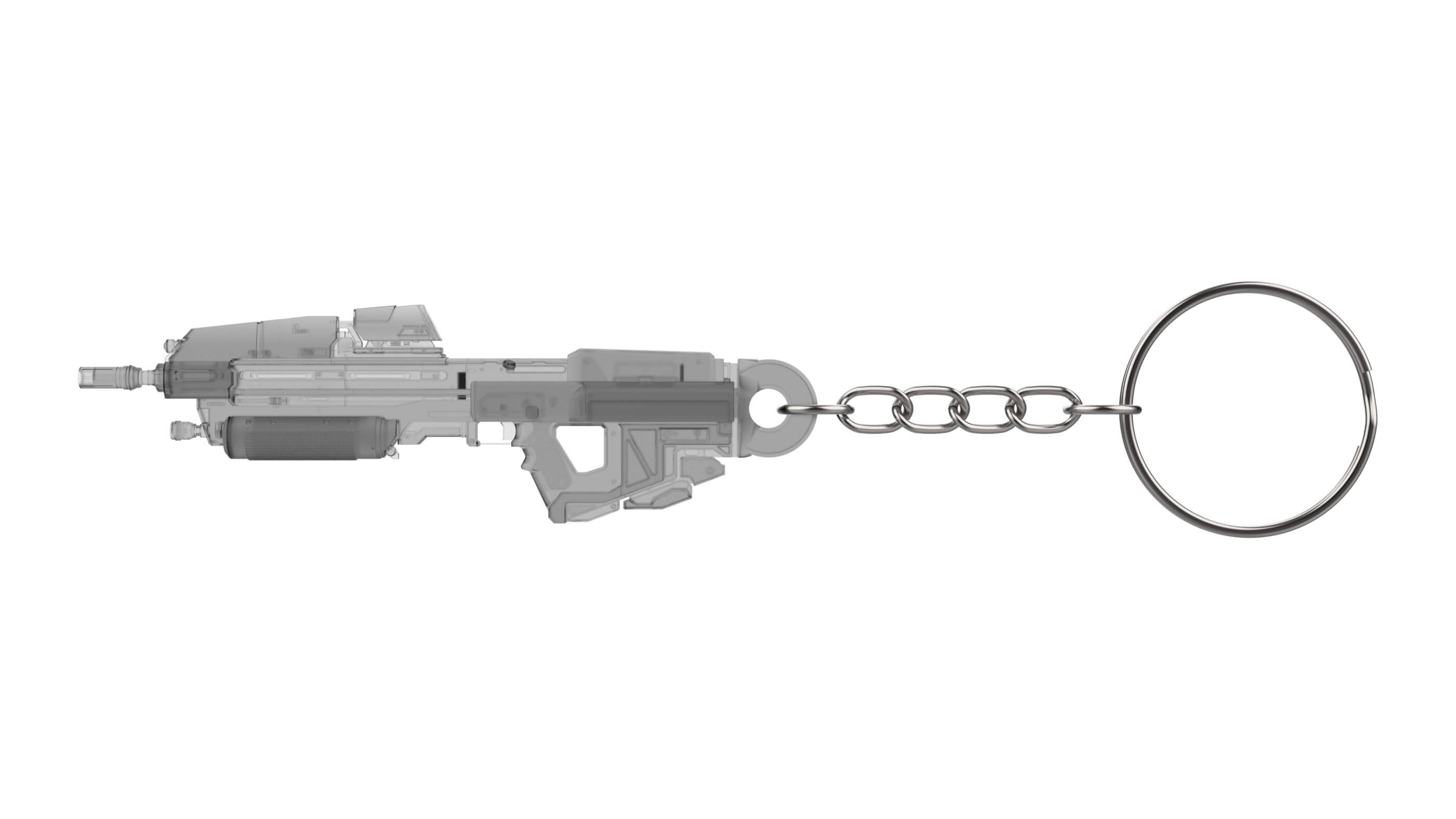 Keychain MA37 Assault Cannon Halo - 3D Model by MakerLab
