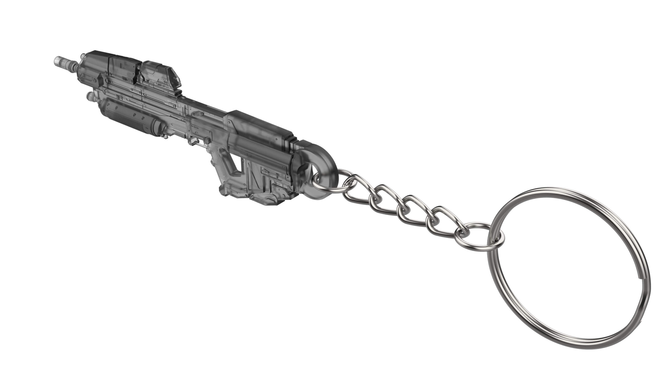 Keychain MA37 Assault Cannon Halo - 3D Model by MakerLab