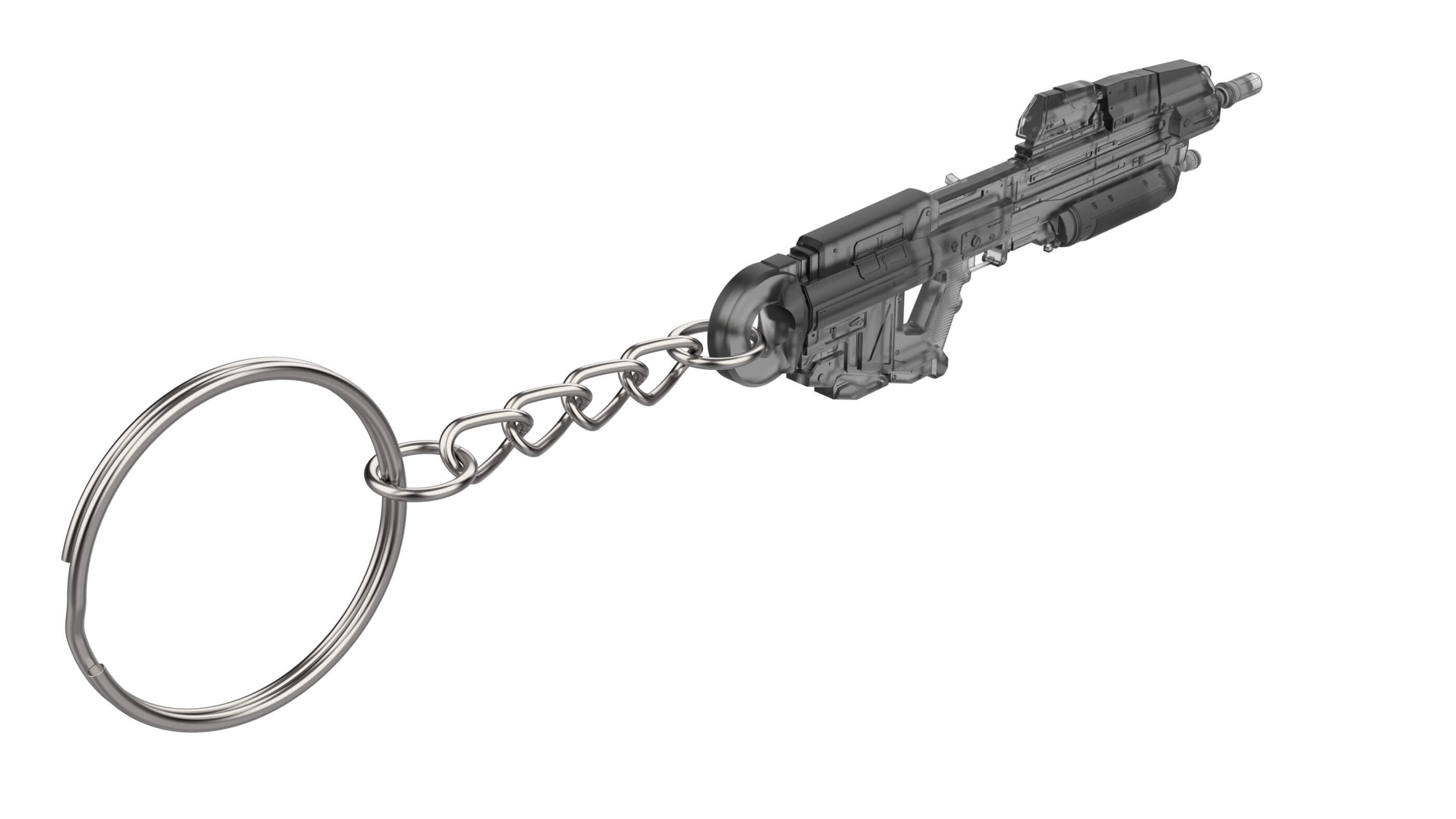 Keychain MA37 Assault Cannon Halo - 3D Model by MakerLab