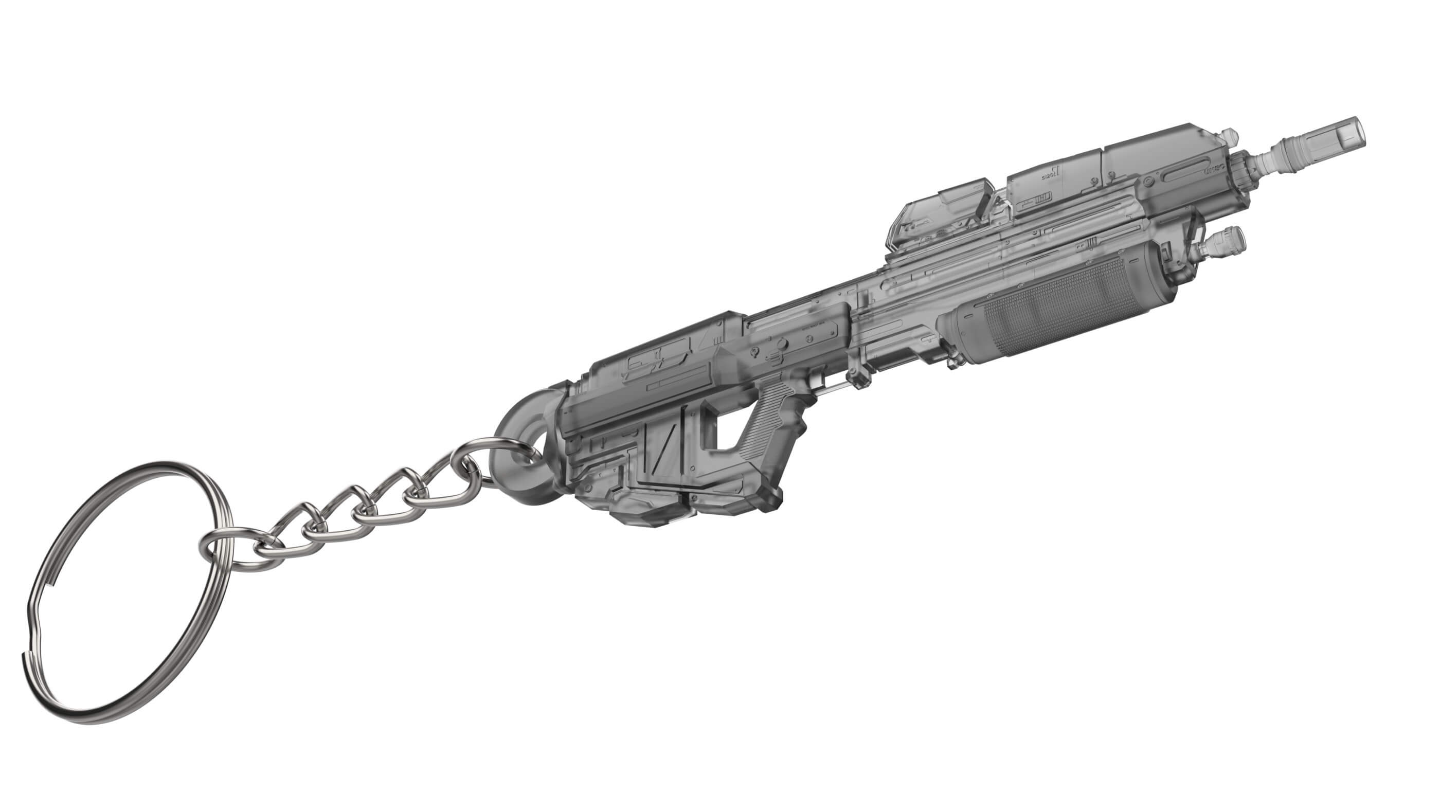 Keychain MA37 Assault Cannon Halo - 3D Model by MakerLab