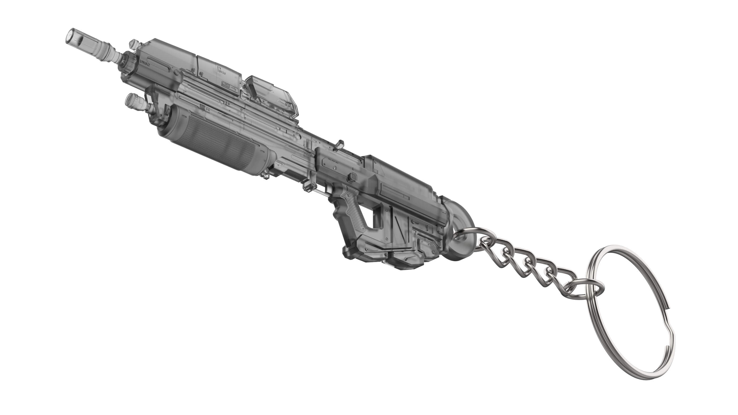 Keychain MA37 Assault Cannon Halo - 3D Model by MakerLab