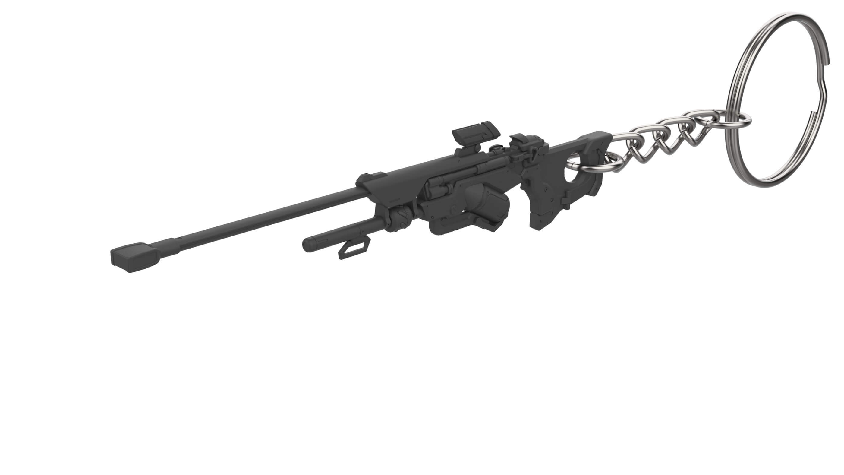 Keychain Overwatch ANA Sniper Rifle - 3D Model by MakerLab