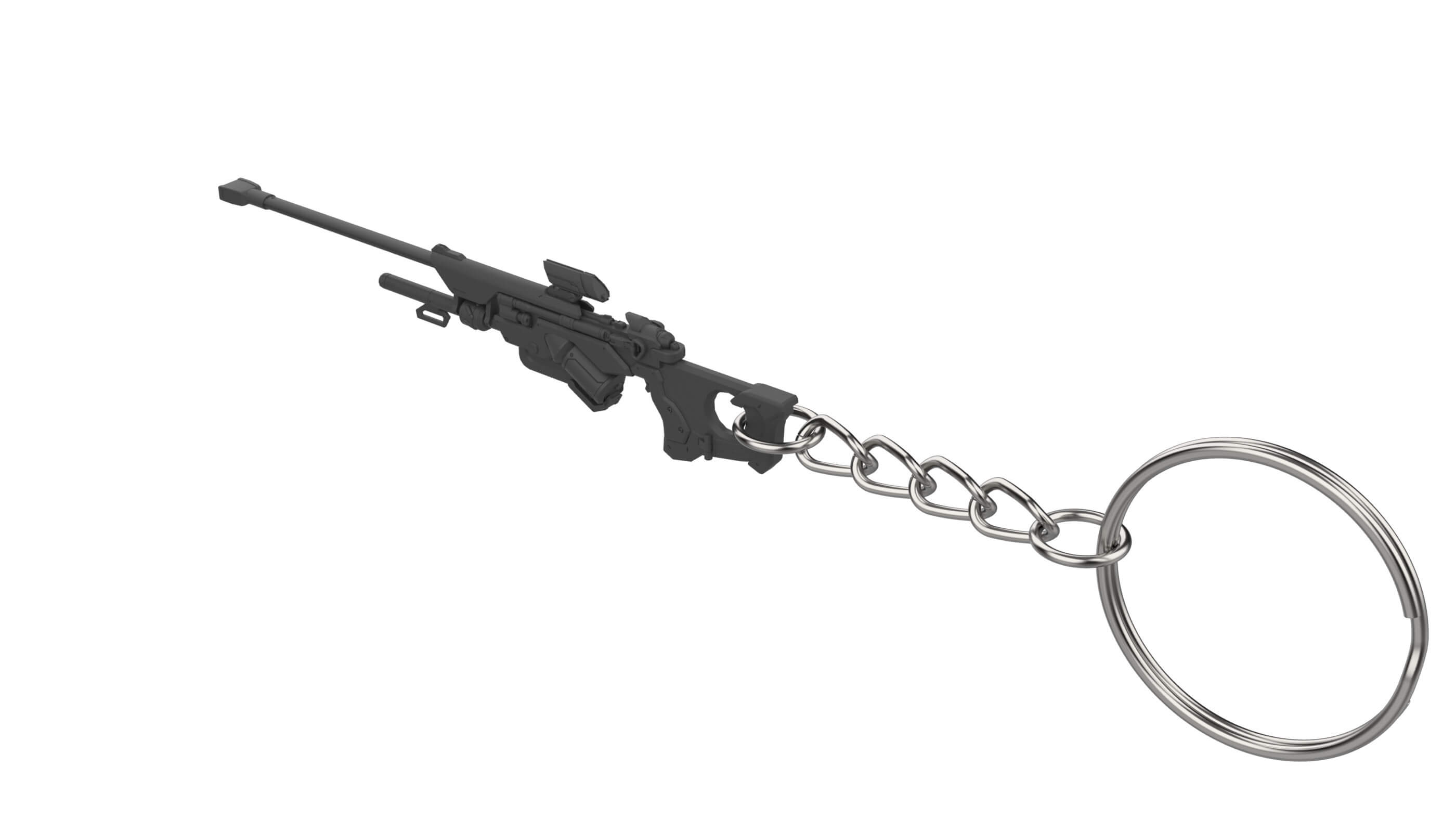 Keychain Overwatch ANA Sniper Rifle - 3D Model by MakerLab