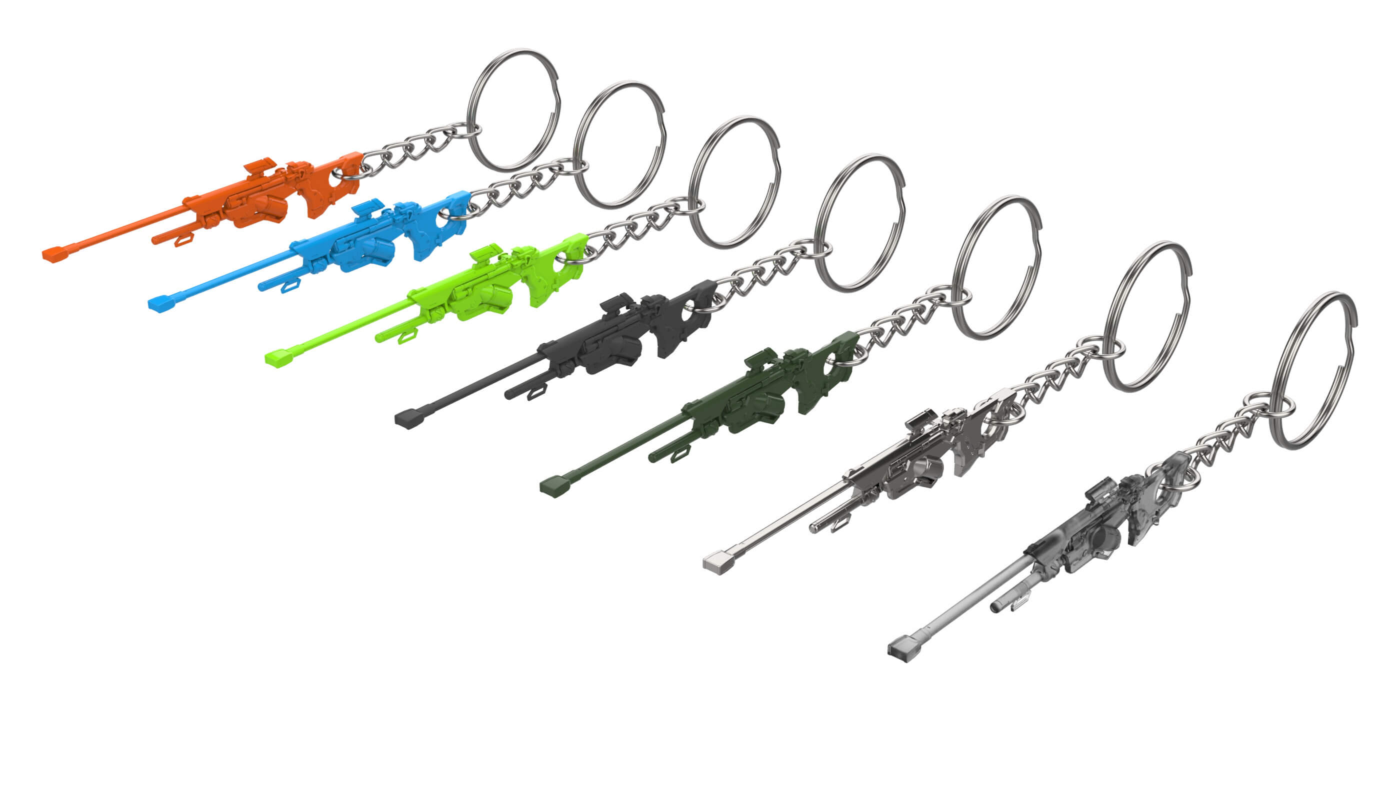 Keychain Overwatch ANA Sniper Rifle - 3D Model by MakerLab