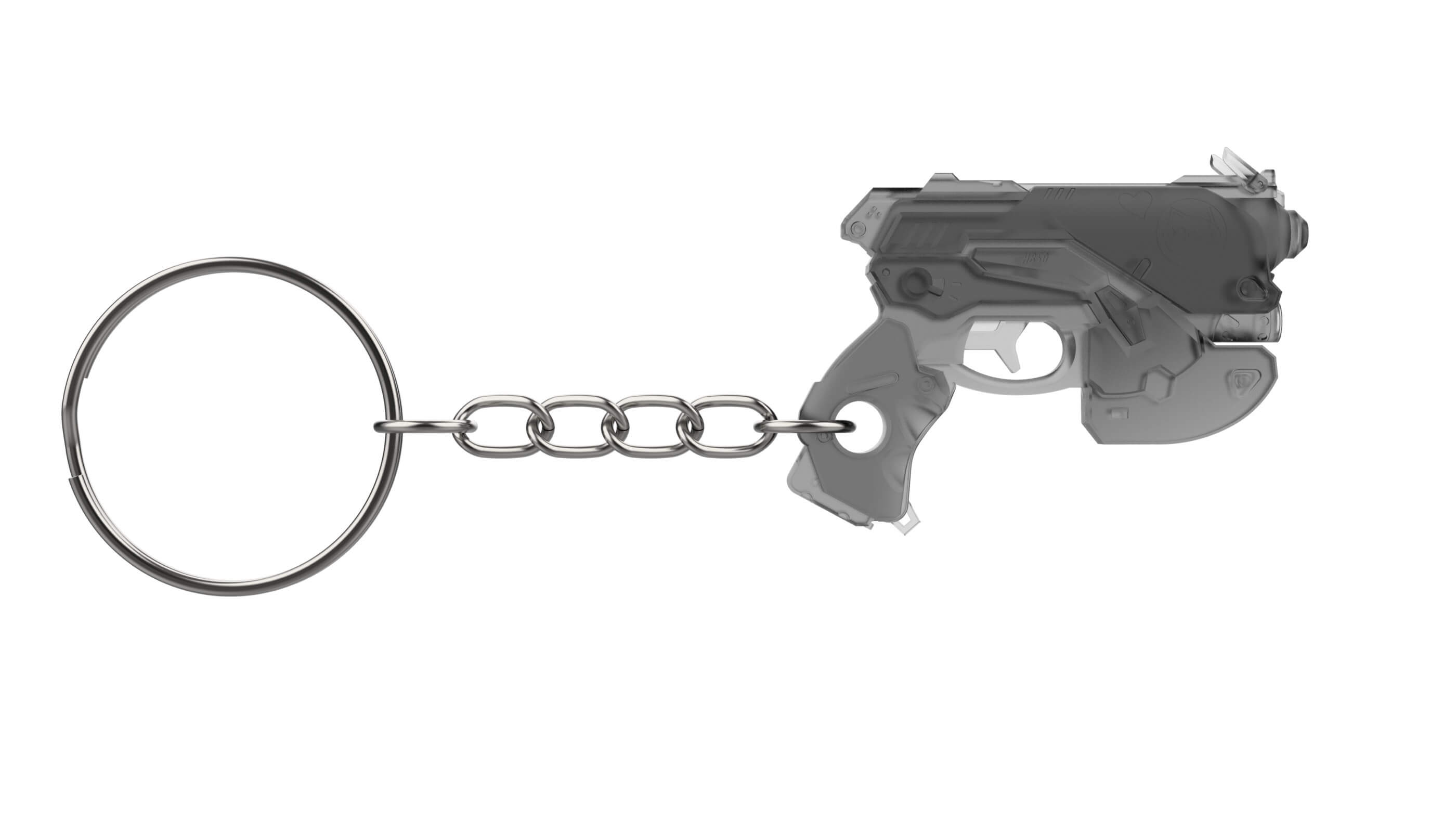 Keychain Overwatch Dva Black Cat Blaster - 3D Model by MakerLab