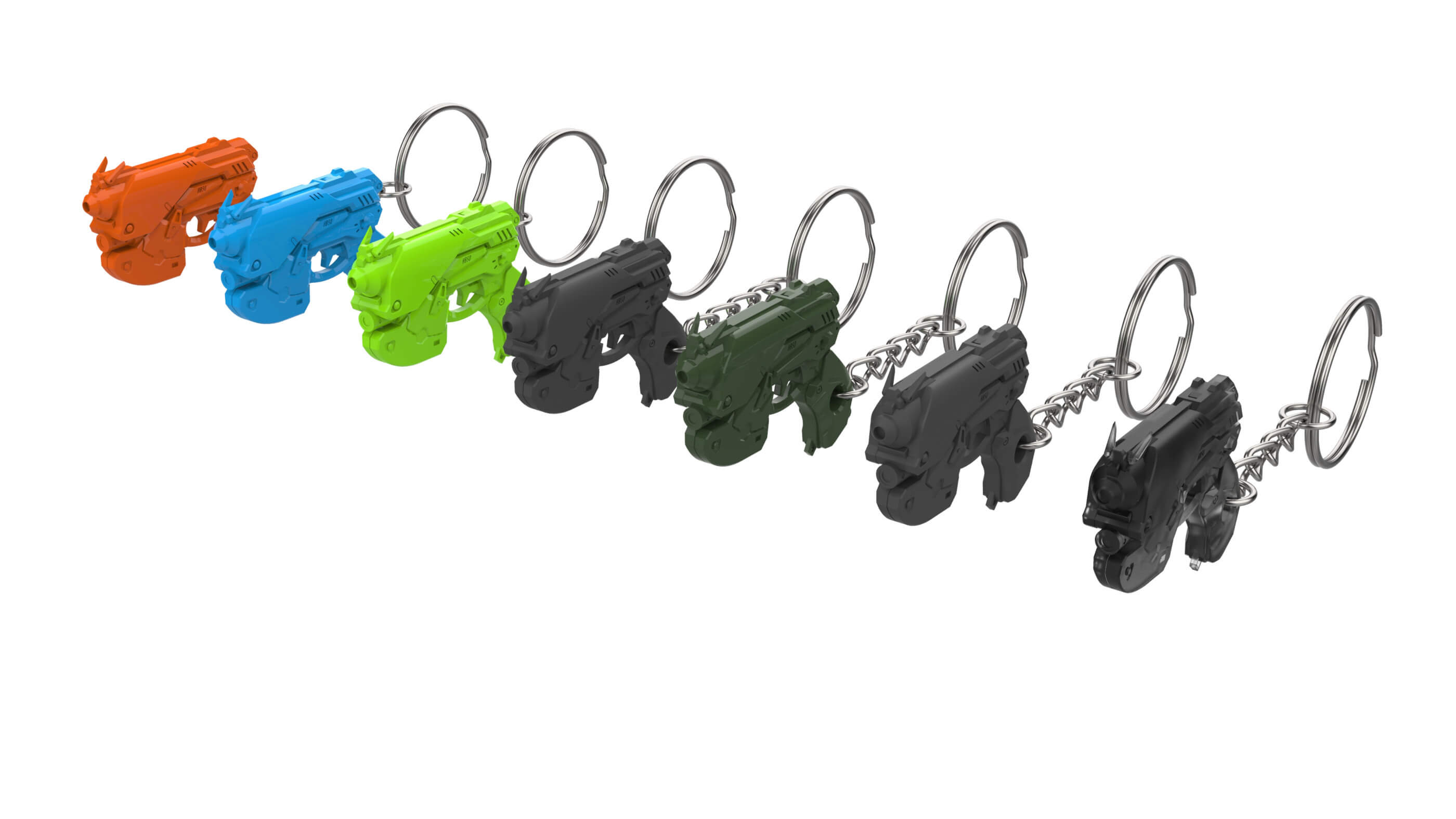 Keychain Overwatch Dva Blaster - 3D Model by MakerLab
