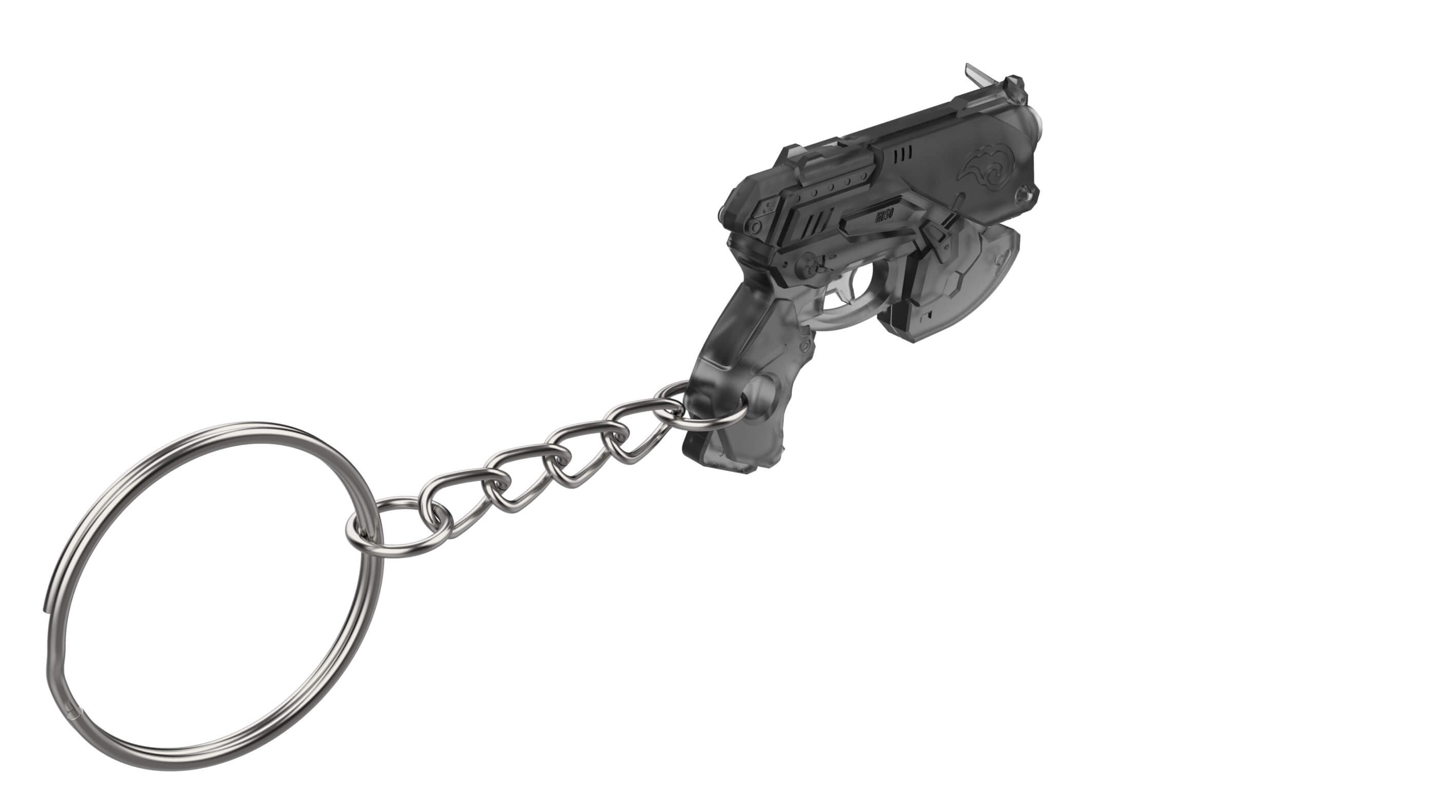 Keychain Overwatch Dva Palanquin Blaster - 3D Model by MakerLab