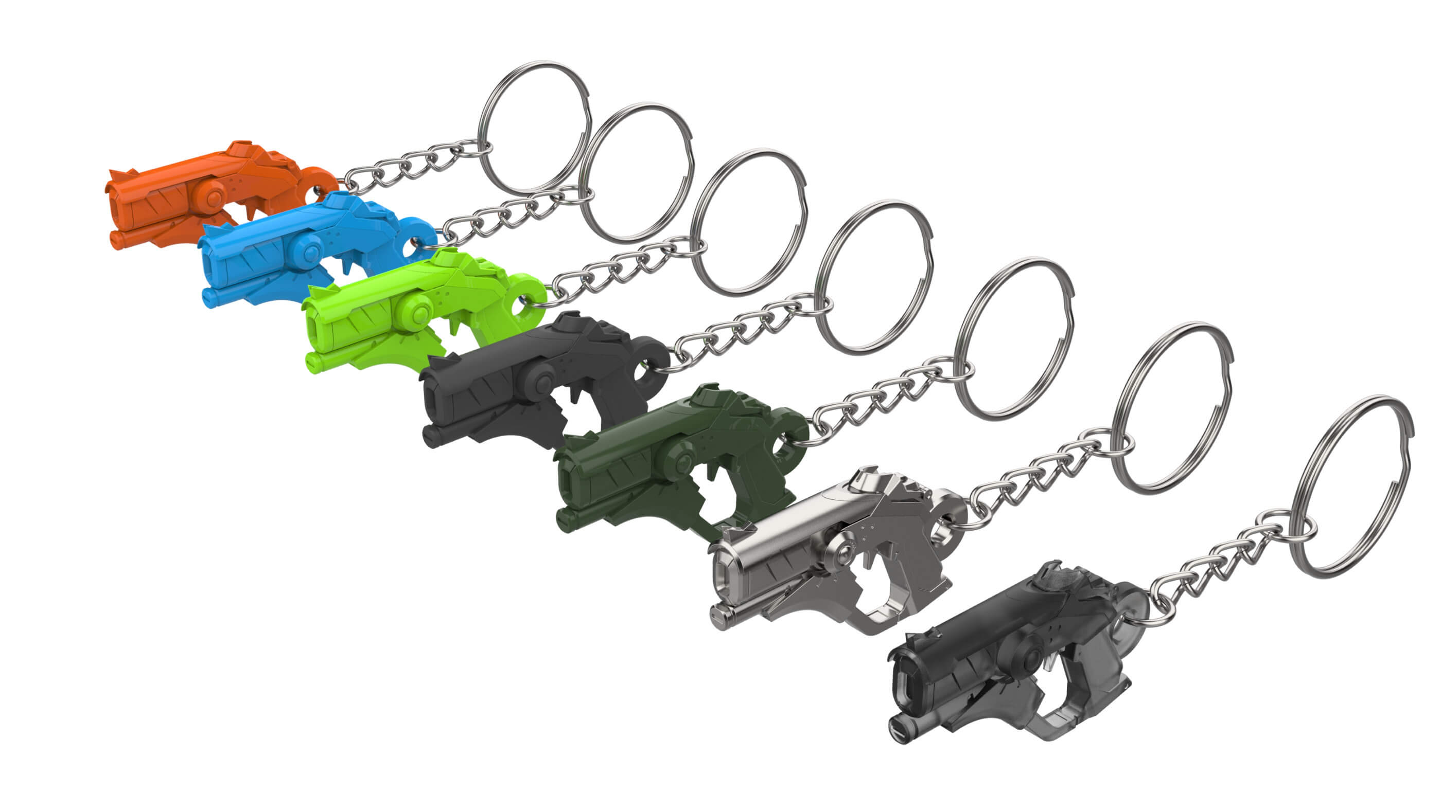 Keychain Overwatch Mercy Devil Skin Blaster - 3D Model by MakerLab