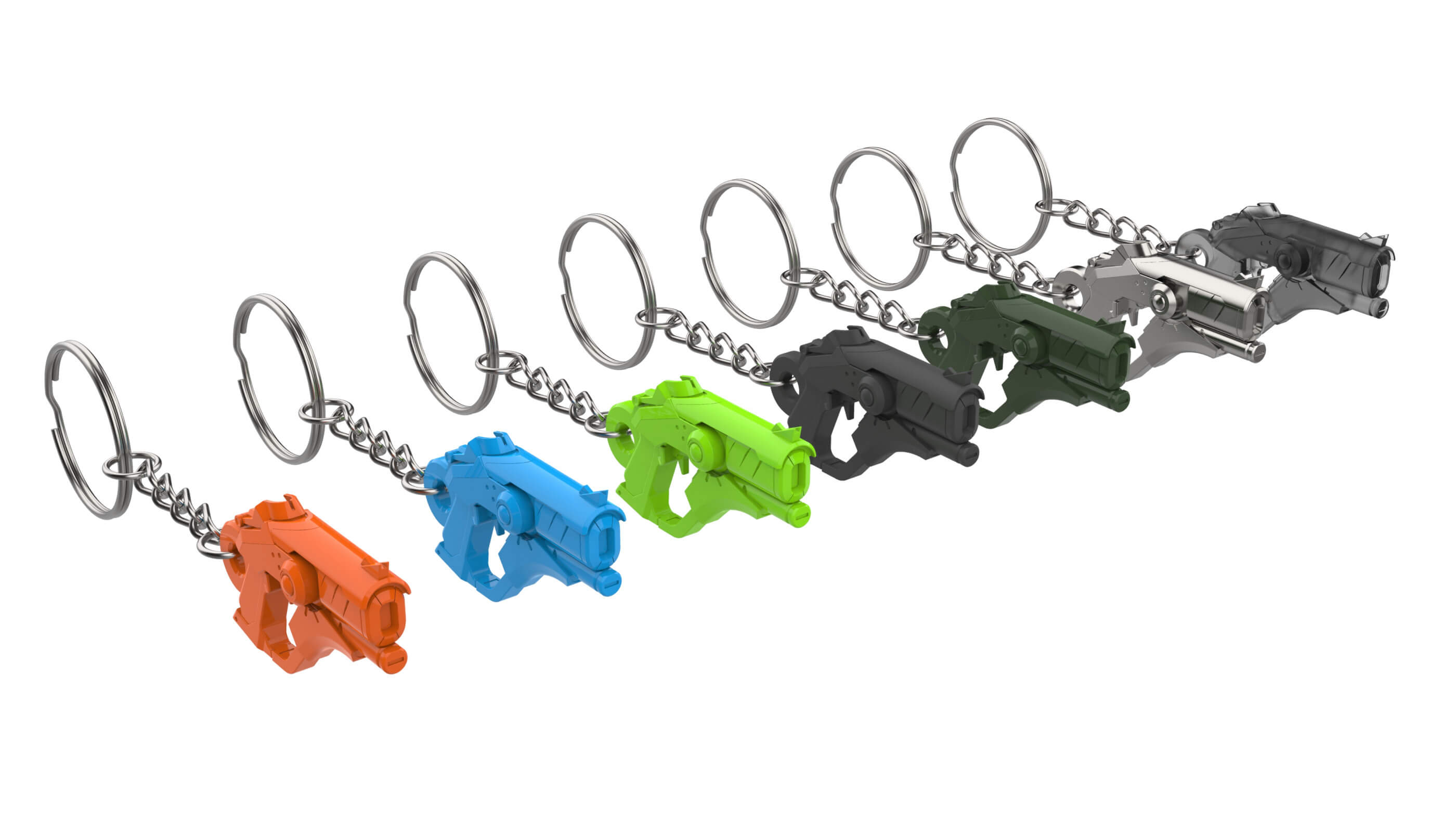 Keychain Overwatch Mercy Devil Skin Blaster - 3D Model by MakerLab