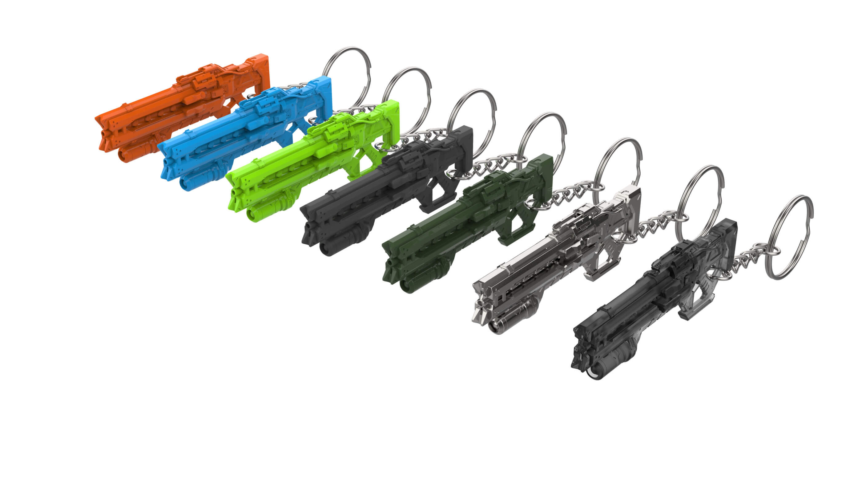 Keychain Overwatch Soldier 76 Cannon - 3D Print Model by MakerLab