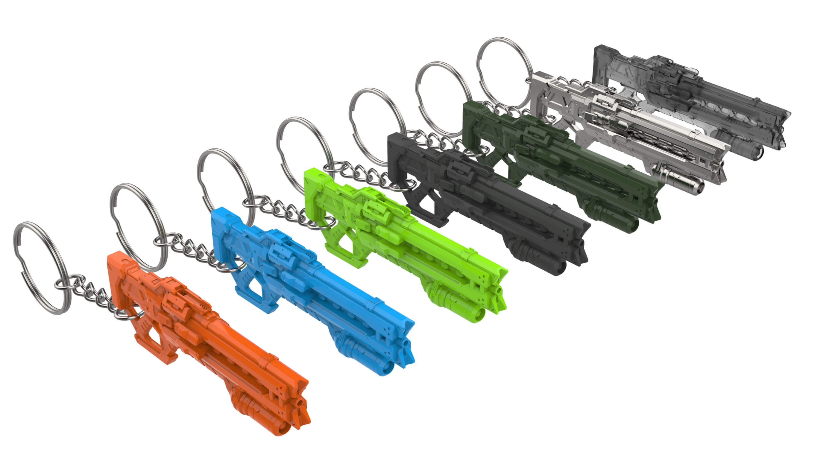 Keychain Overwatch Soldier 76 Cannon - 3D Print Model by MakerLab