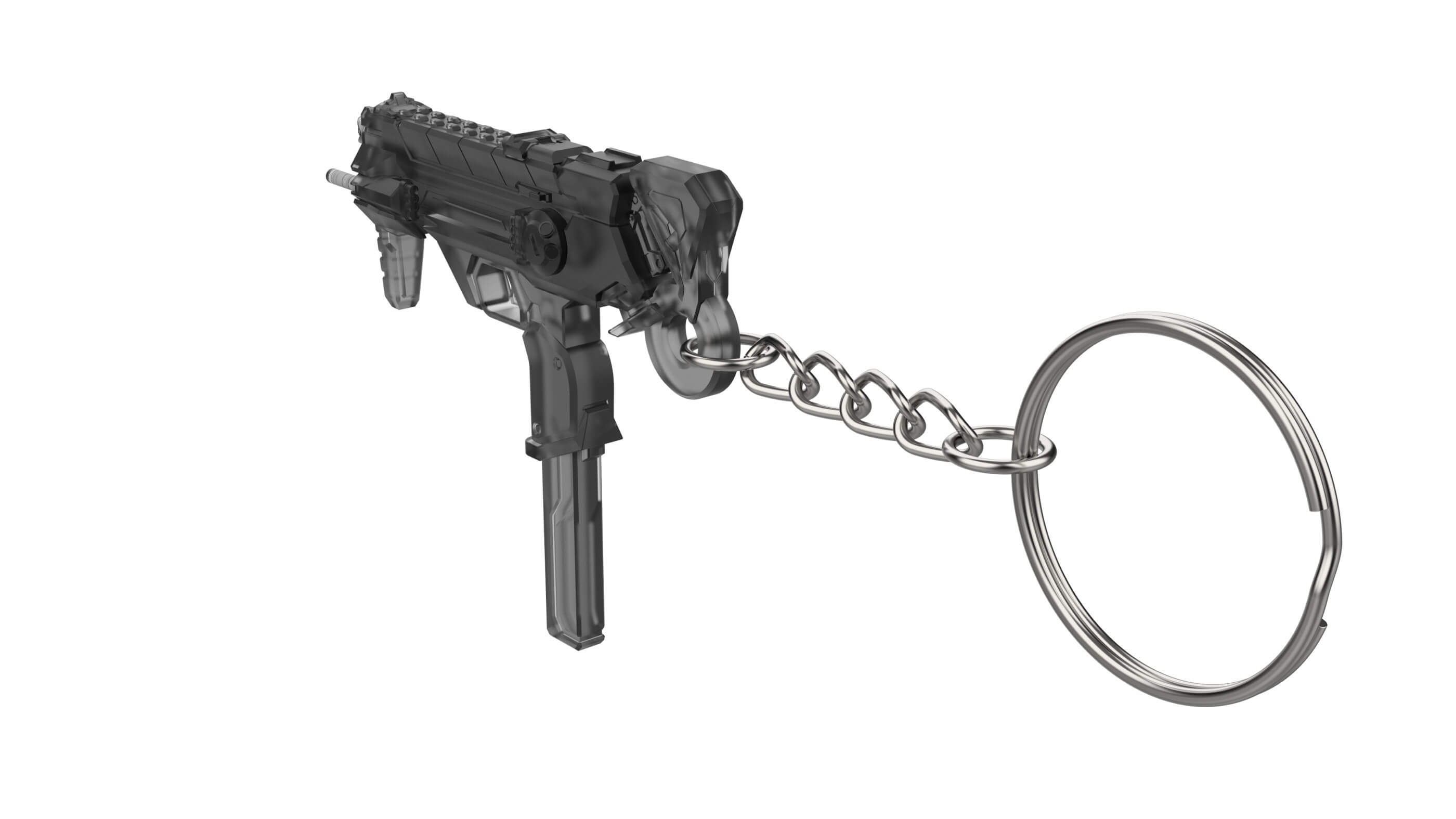 Keychain Overwatch Sombra Augmented Blaster - 3D Model by MakerLab
