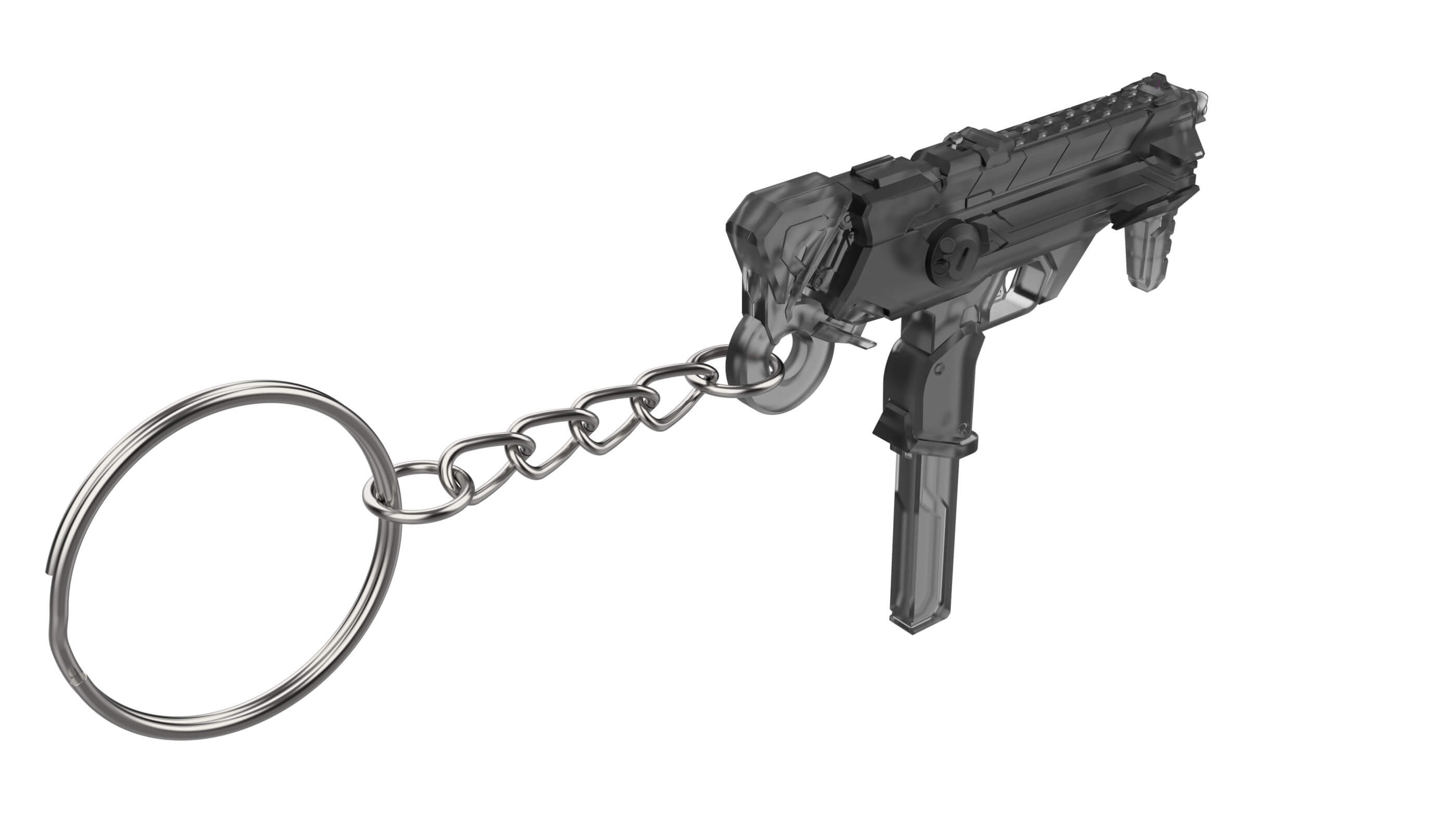 Keychain Overwatch Sombra Augmented Blaster - 3D Model by MakerLab