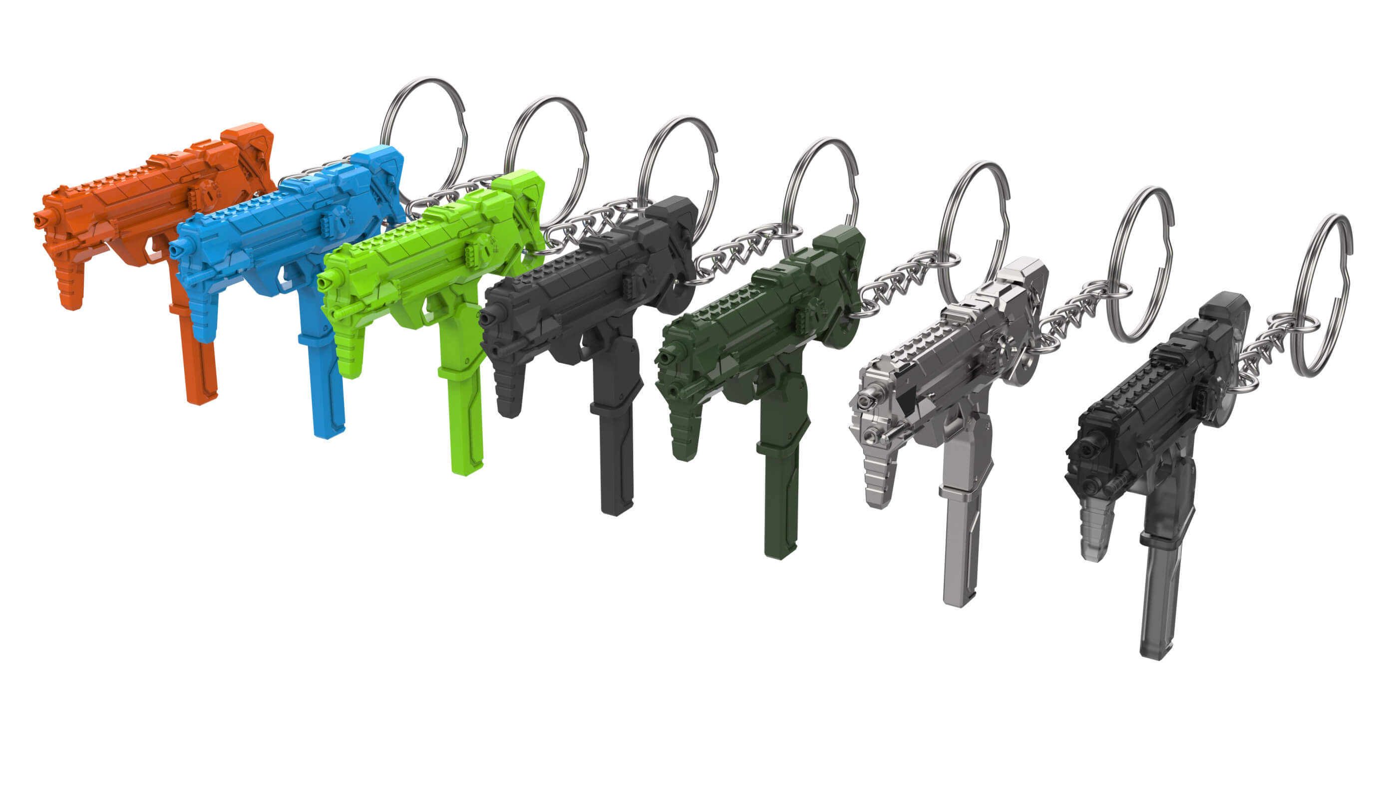 Keychain Overwatch Sombra Augmented Blaster - 3D Model by MakerLab