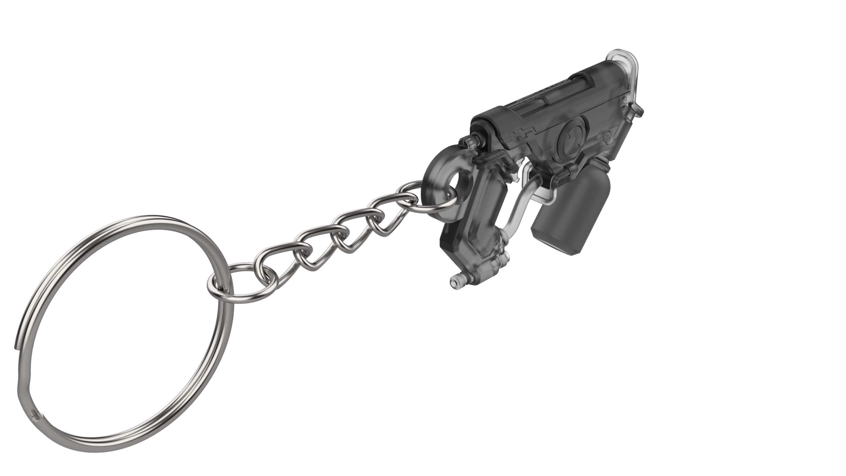 Keychain Overwatch Tracer Graffiti Skin Blaster - 3D Model by MakerLab