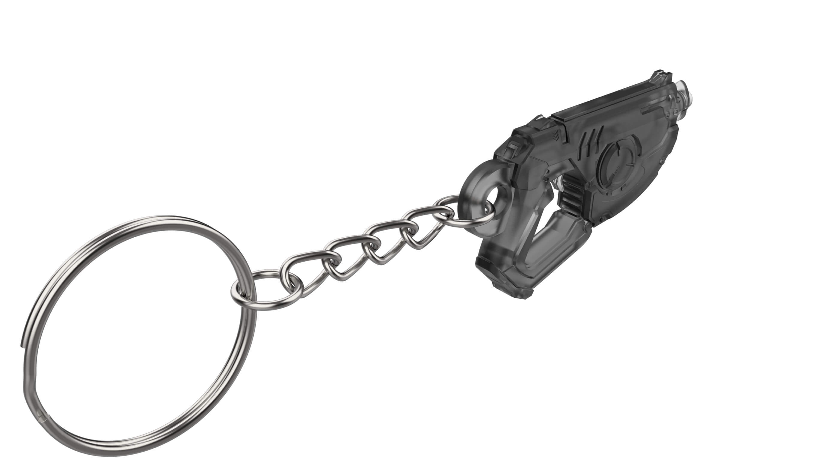 Keychain Overwatch Tracer Punk Skin Blaster - 3D Model by MakerLab