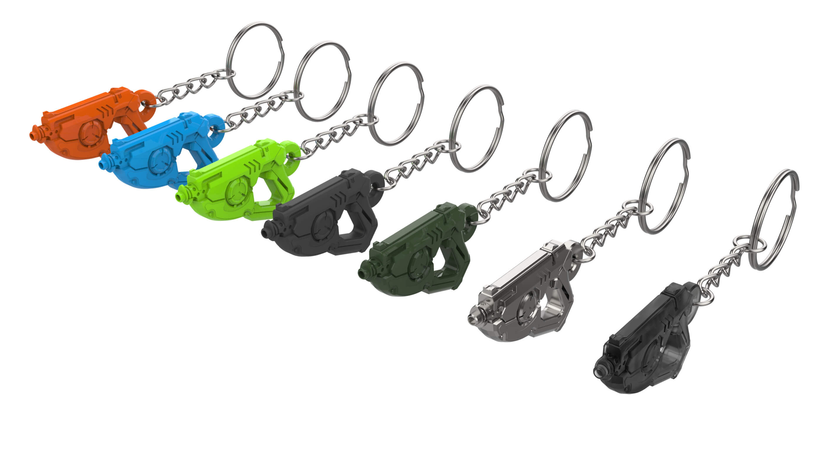 Keychain Overwatch Tracer Punk Skin Blaster - 3D Model by MakerLab