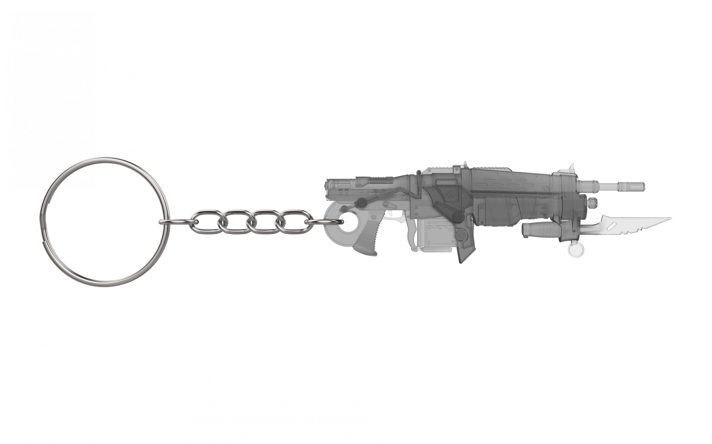 Keychain Retro Lancer Gears of War - 3D Model by MakerLab