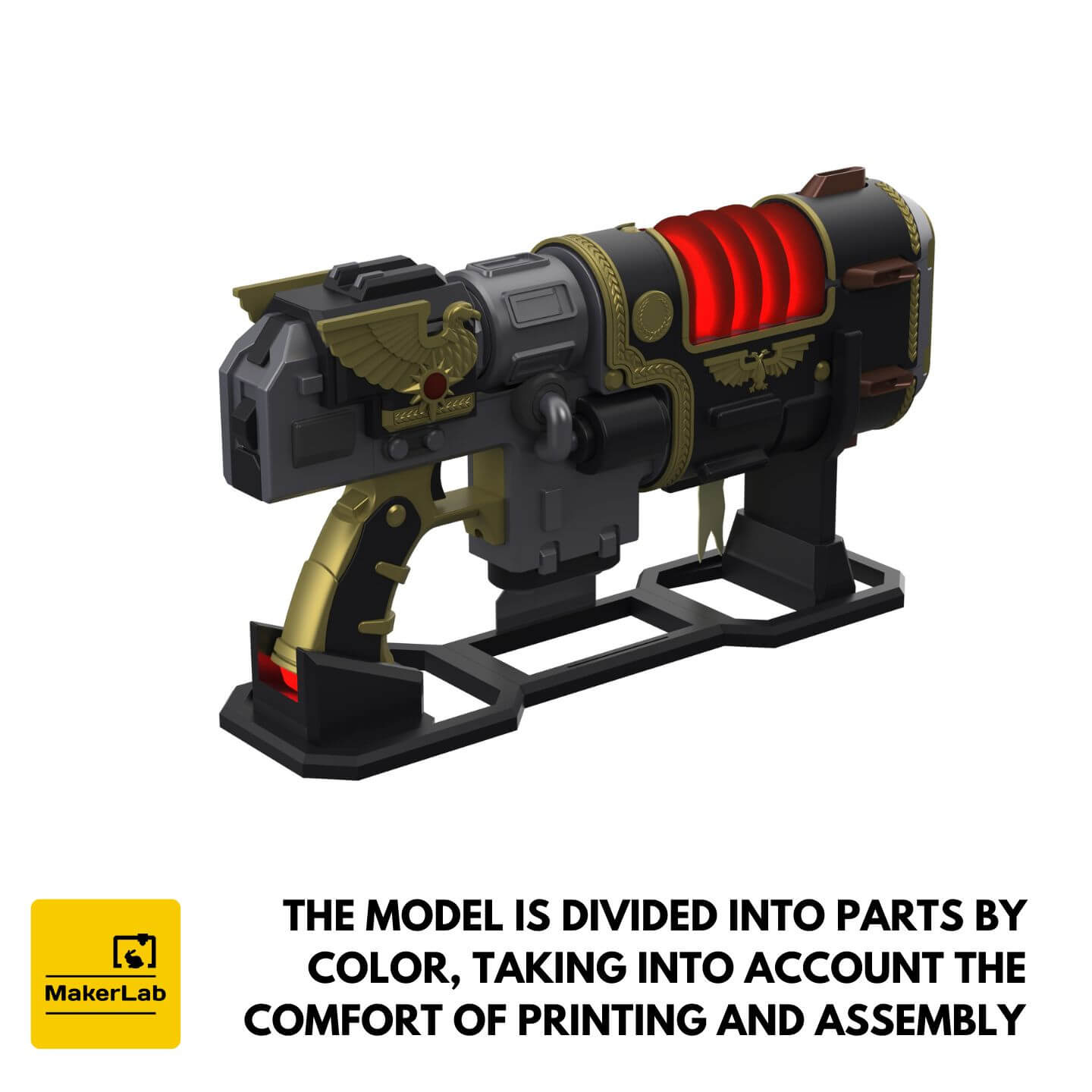 Neo-Volkite Blaster Space Marine 2 - STL CAD OBJ Commercial 3D Model by ...